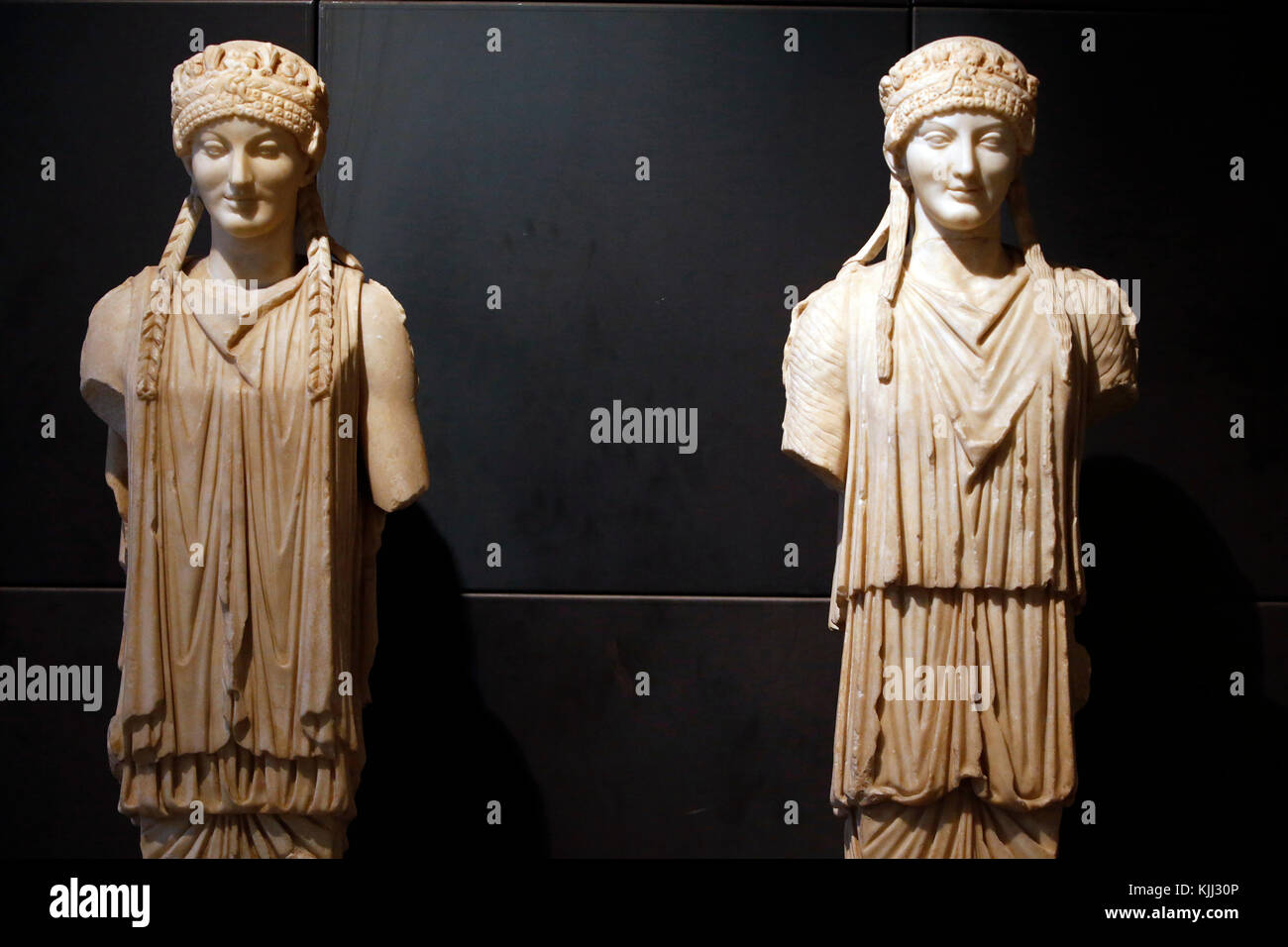 Capitoline museum, Rome. Caryatids. M.C. inv. 1100. Pentellic marble ...