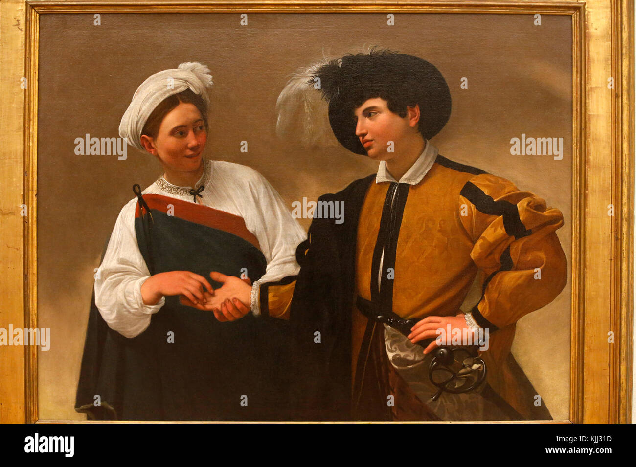 Capitoline museum, Rome. Caravaggio, The Fortune Teller, oil on canvas ...