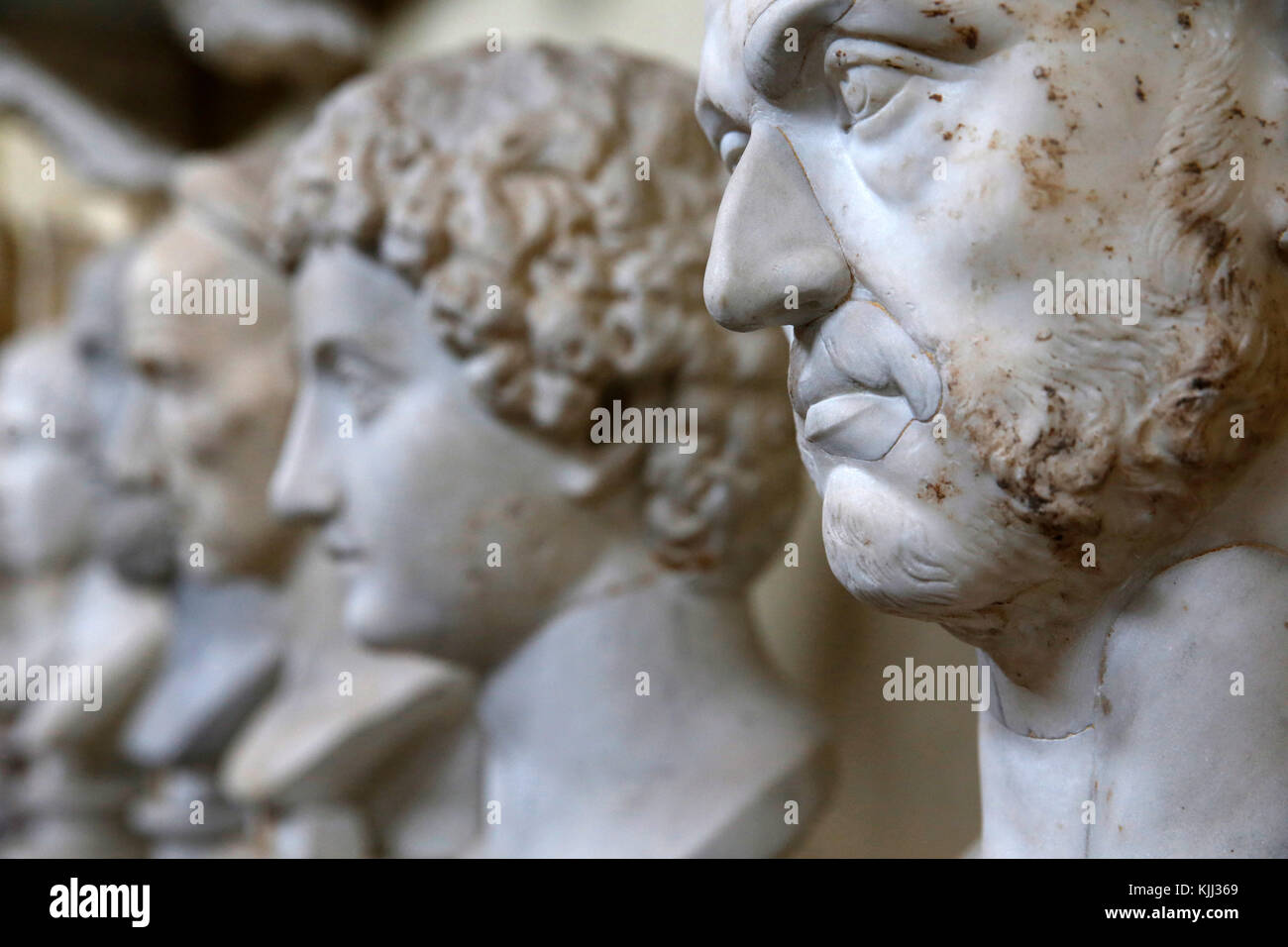 Vatican museums, Rome. Chiaramonti museum. Busts Italy Stock Photo - Alamy