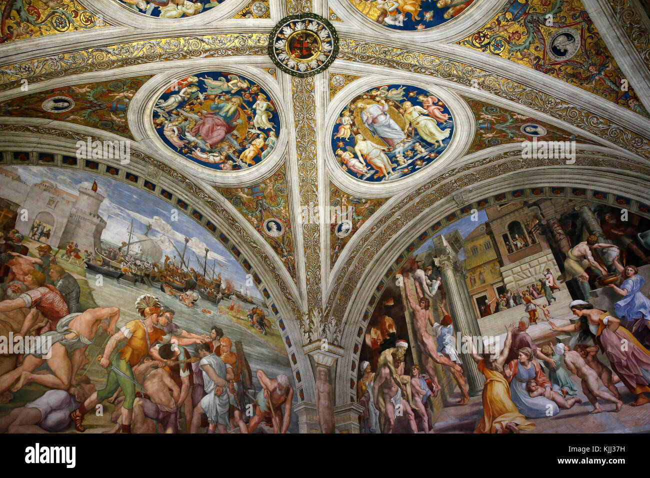 Vatican museums, Rome. Room of Heliodorus. Raphael. Italy Stock Photo ...