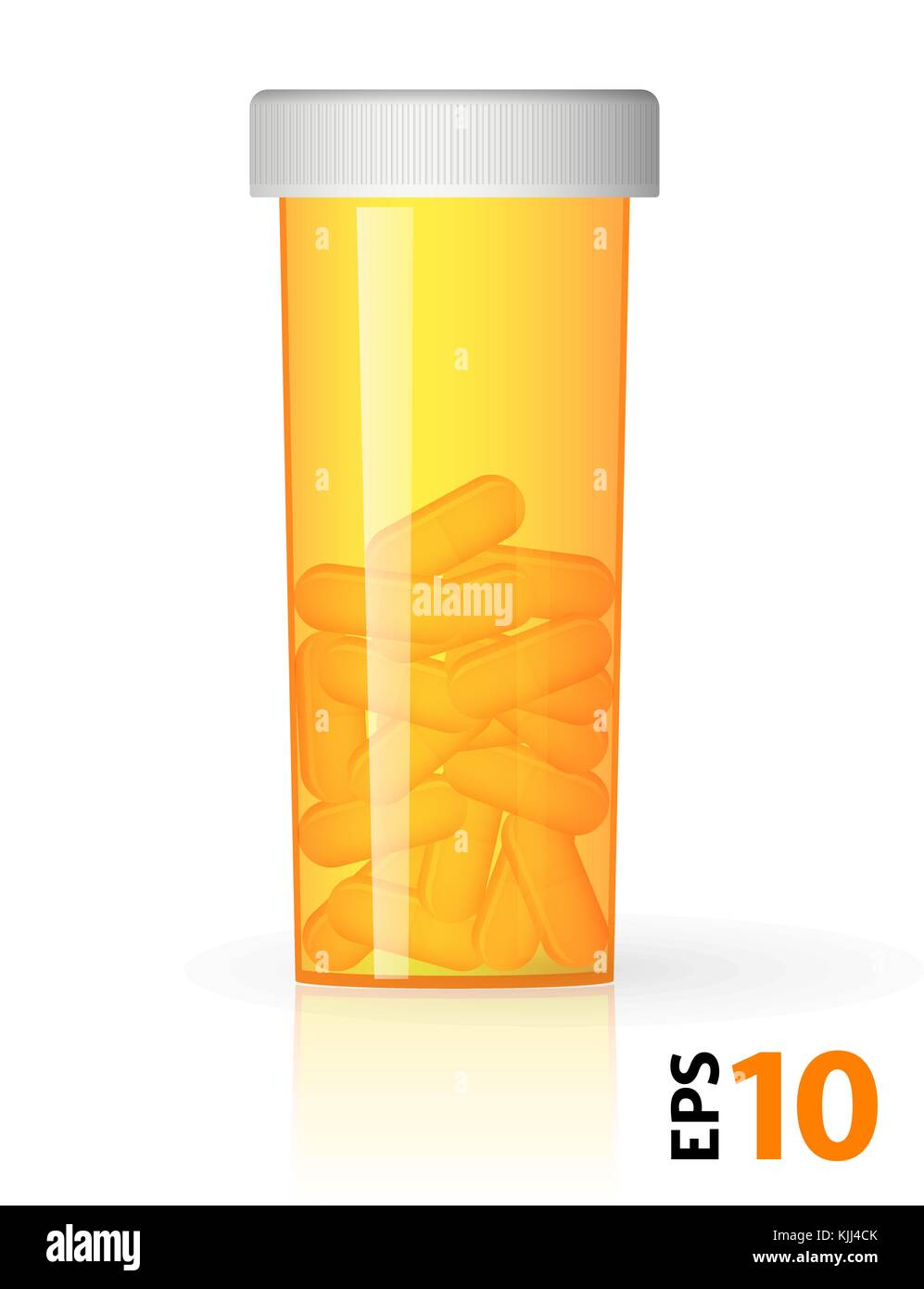 Yellow pills pill bottle Stock Vector Images - Alamy