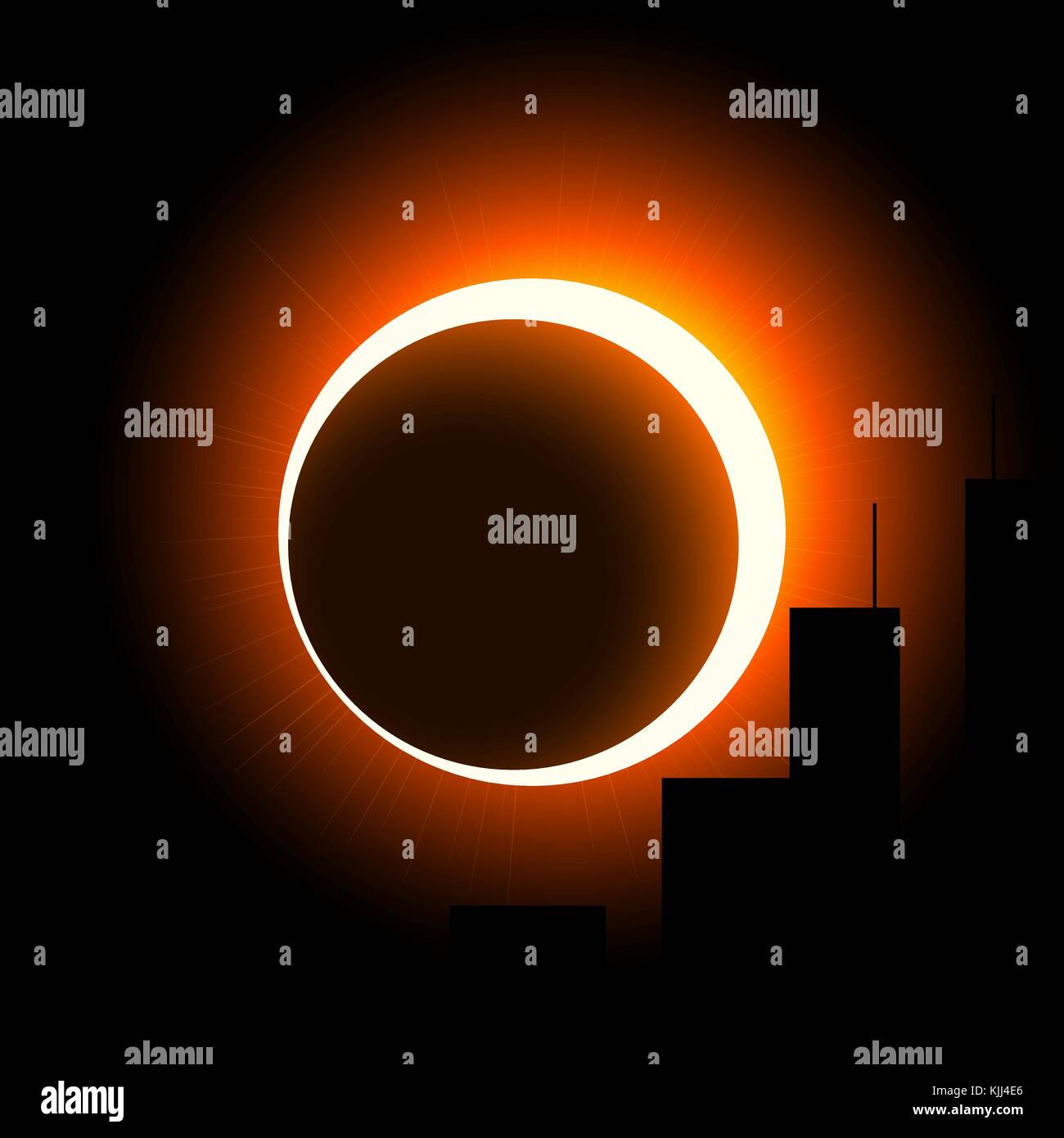 The eclipse of the sun Stock Vector Images - Alamy