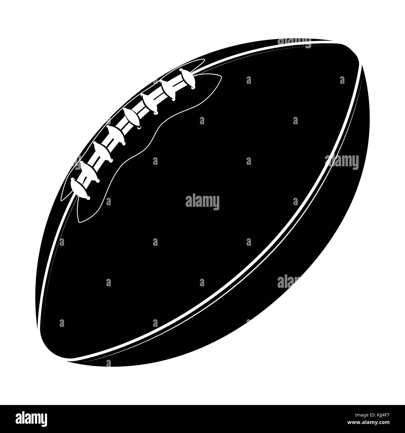 Sport equipment. Rugby ball. American football ball isolated on a white ...