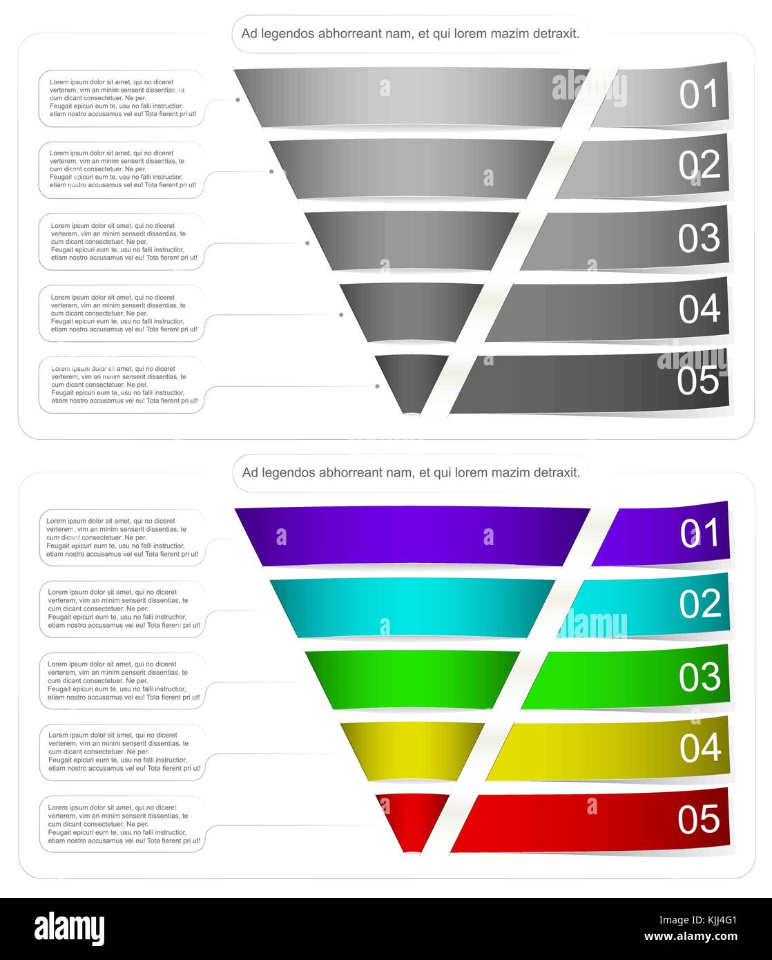 Modern style infographic funnel vector illustration can be used for ...