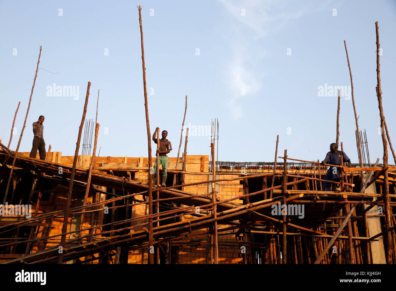 Building works. Uganda Stock Photo - Alamy