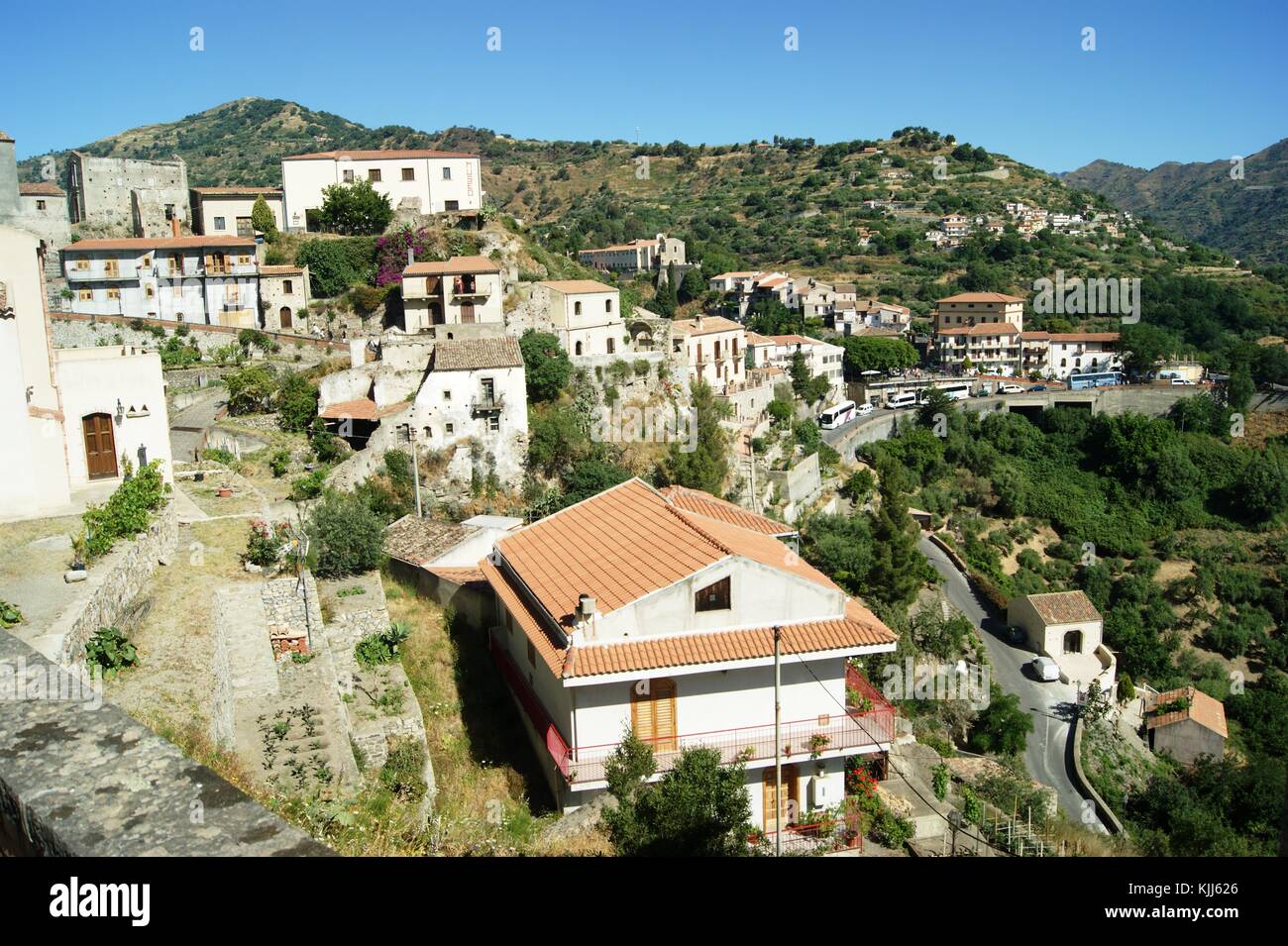 The village of Savoca, Messina Province Sicily Stock Photo - Alamy
