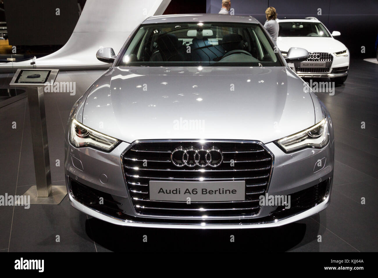 BRUSSELS - JAN 12, 2016: Audi A6 Berline car showcased at the Brussels Motor Show Stock Photo ...