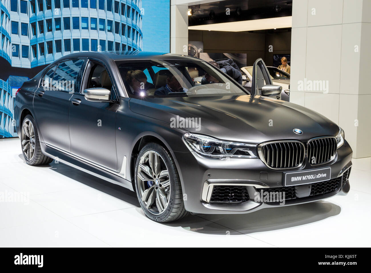 GENEVA, SWITZERLAND - MARCH 1, 2016: BMW 760 Le xDrive iPerformance car ...