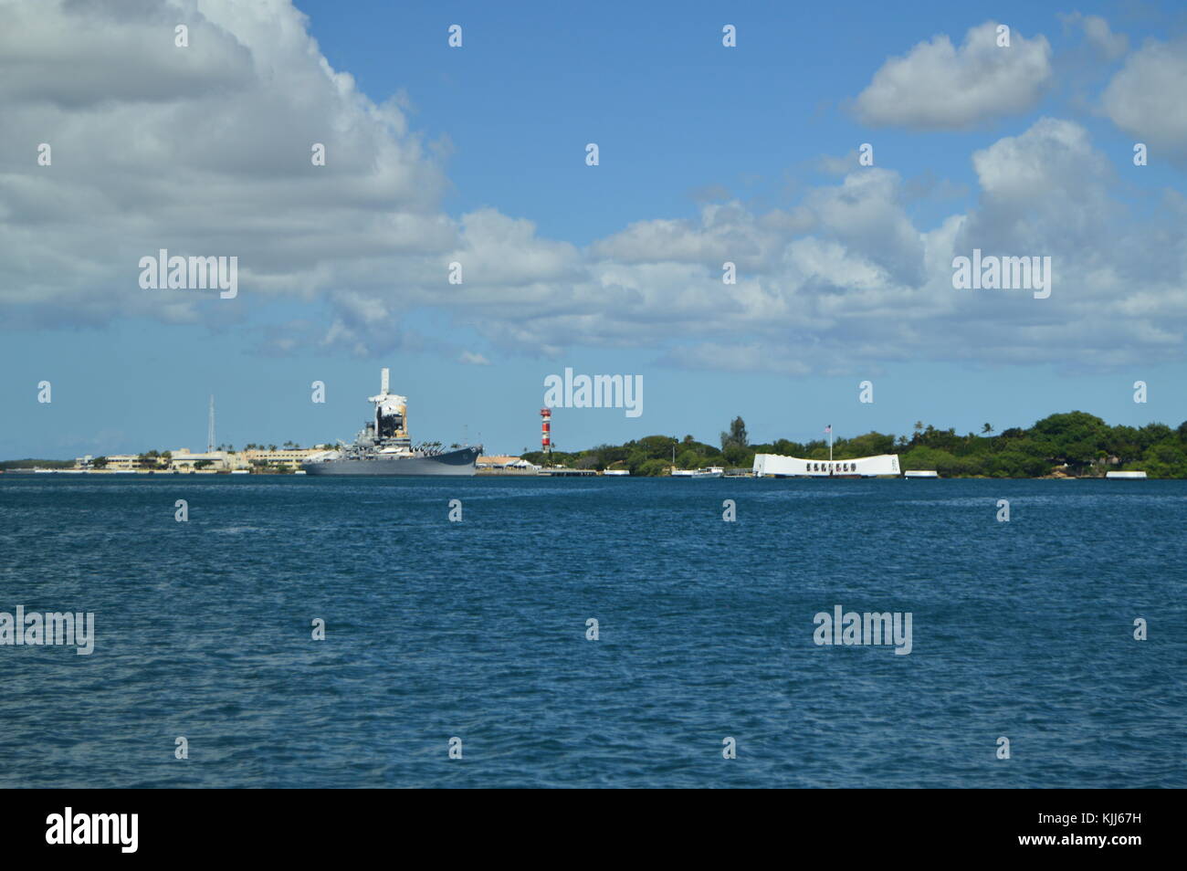 Views From Earth Of The USS Arizona Memorial. Oahu, Hawaii, USA, EEUU ...