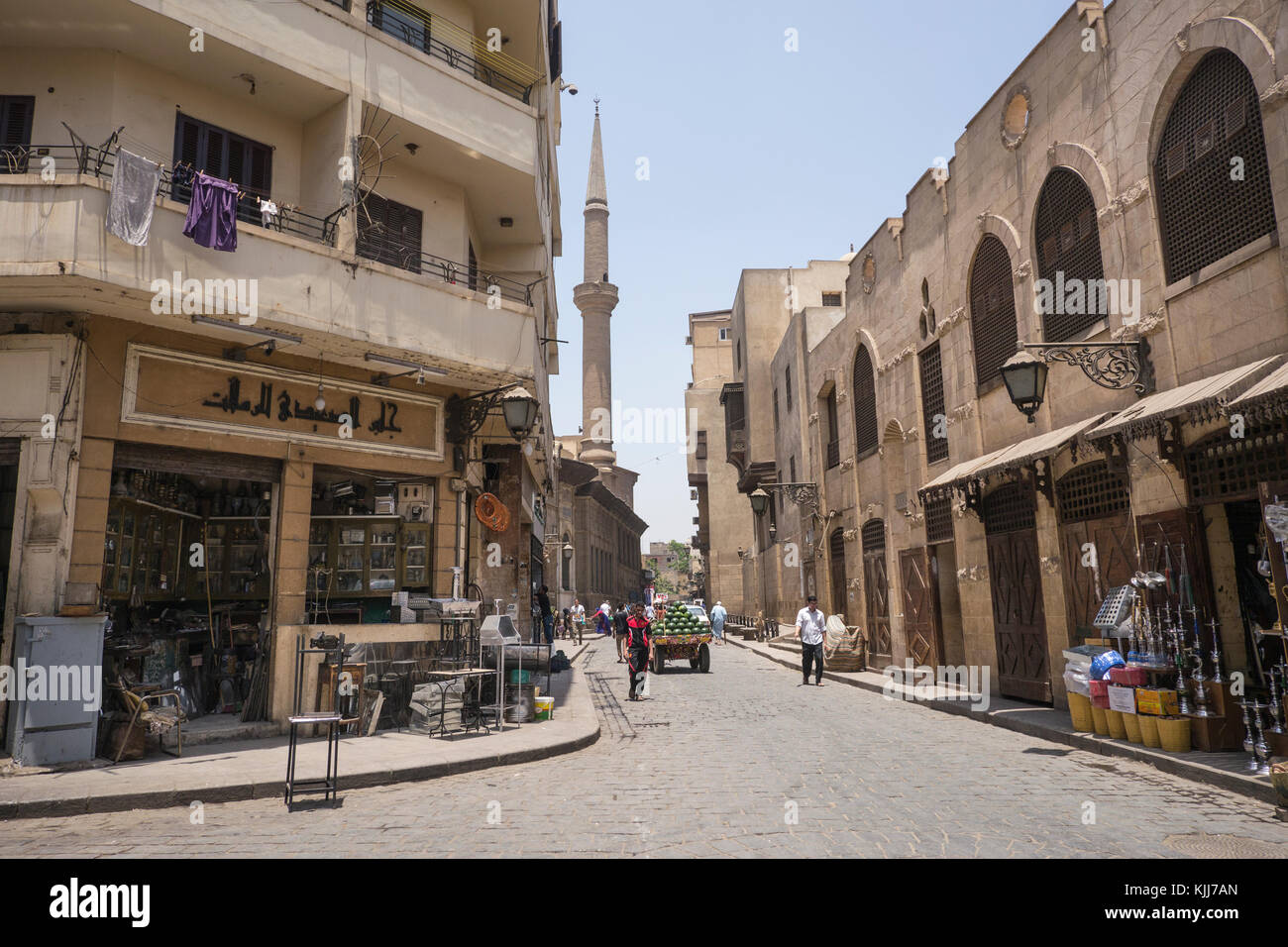 Daily life in Old Cairo street Stock Photo - Alamy