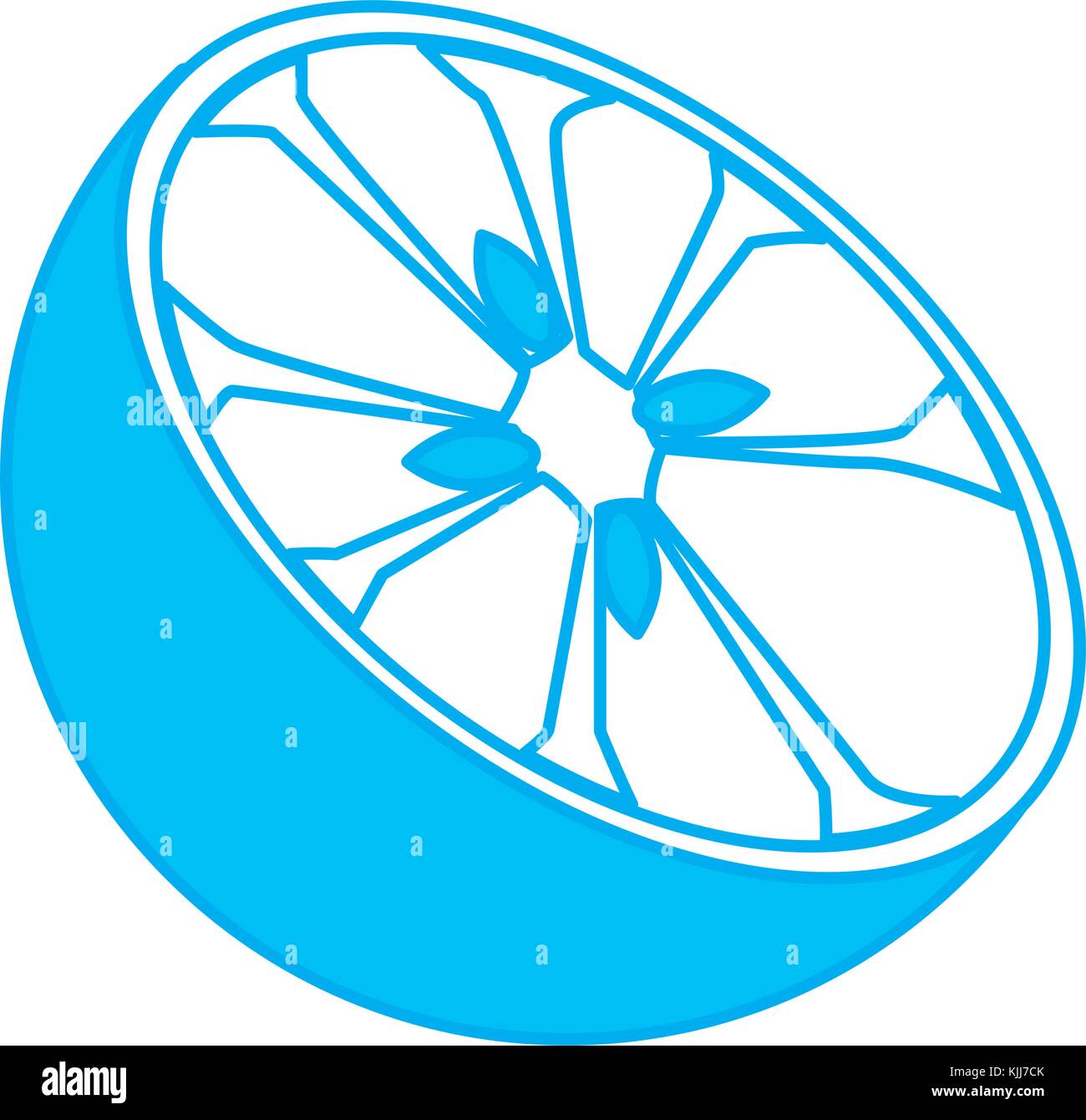 Orange half cut Stock Vector Image & Art - Alamy