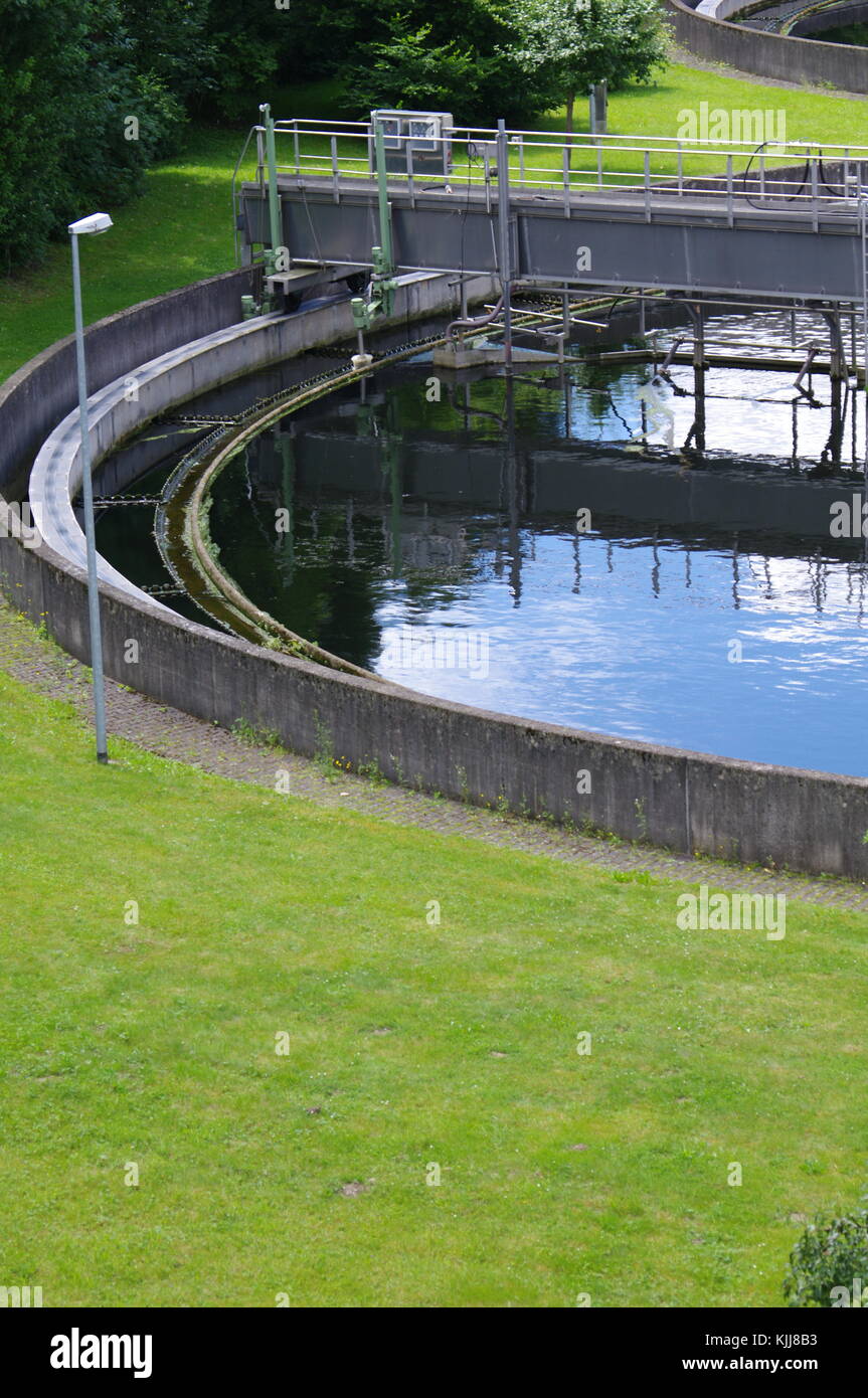 Sewerage Treatment Plant During Summer used for Purification of Sewage ...