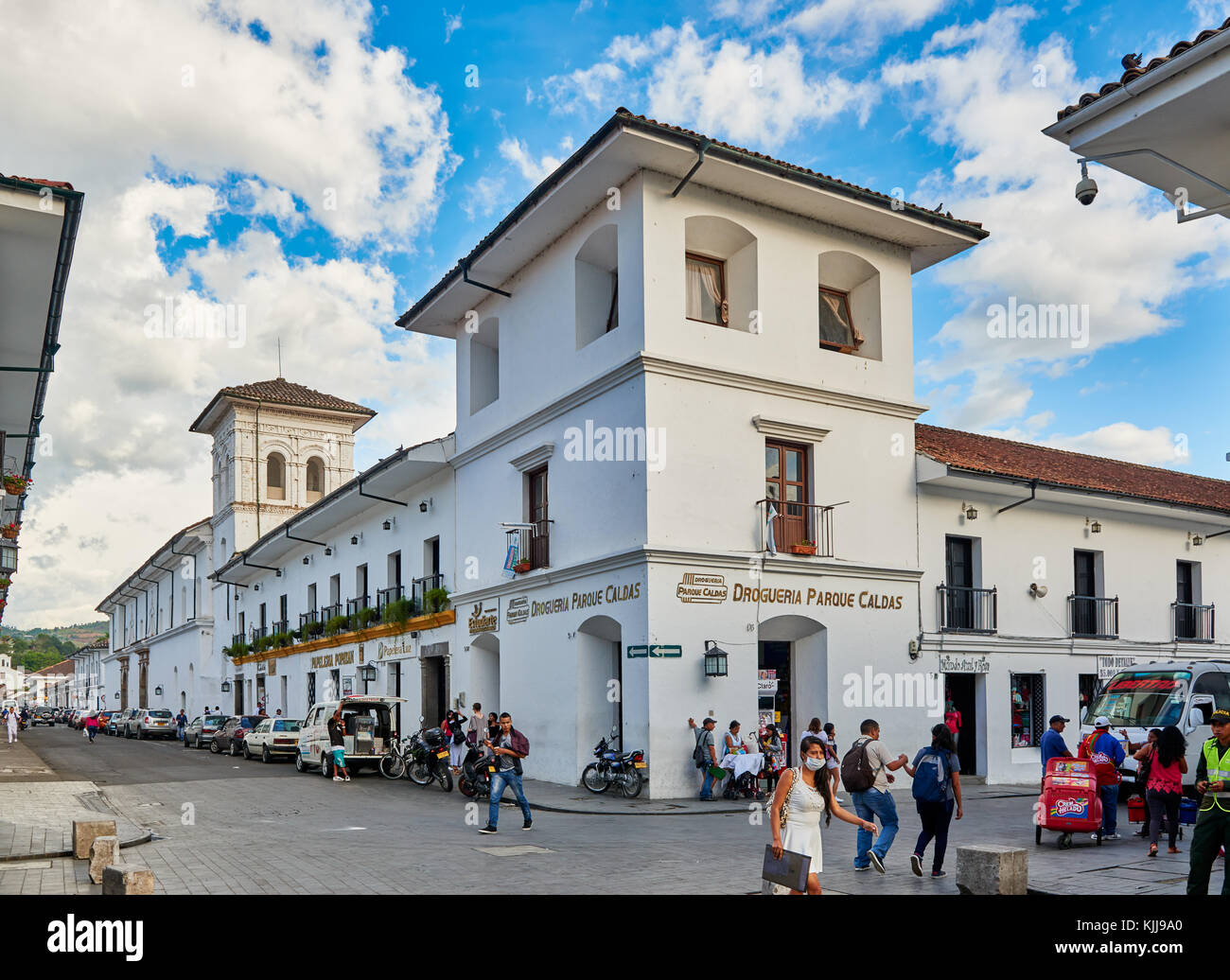 typical colonial buildings in Popayan, Colombia, South America Stock ...