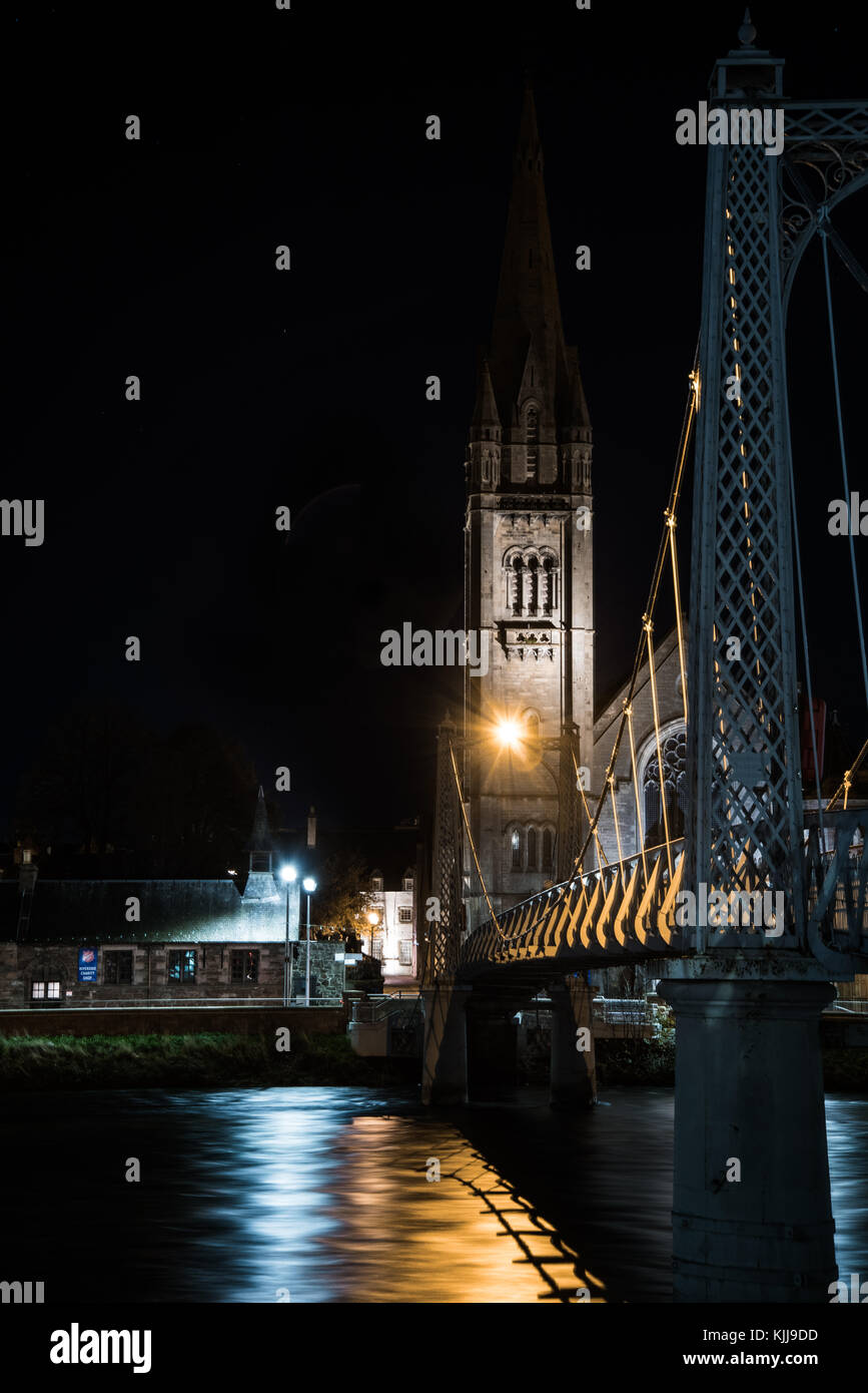Inverness, Scotland - city at night Stock Photo - Alamy