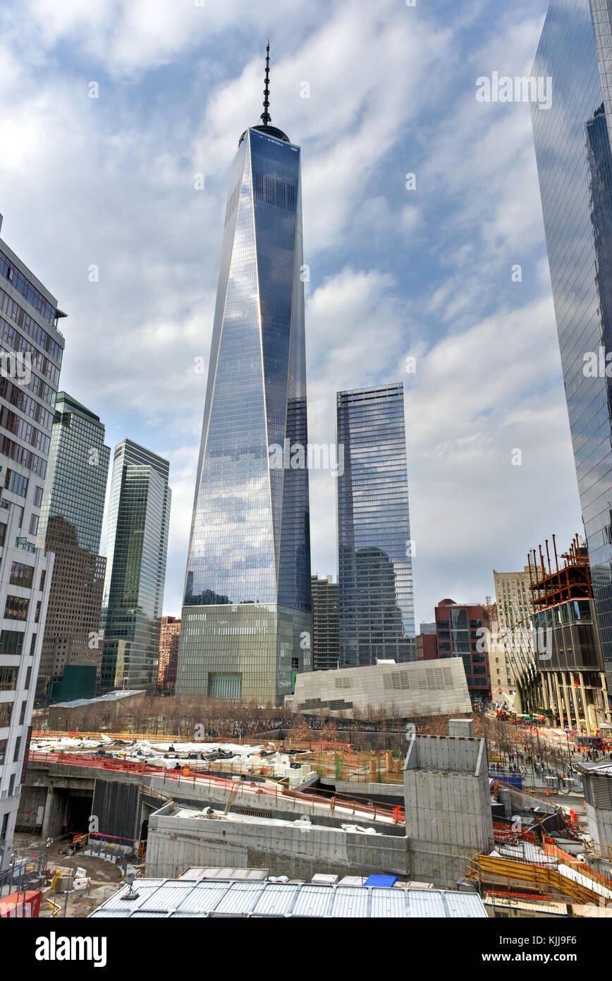 New York, NY - April 5, 2015: World Trade Center site under ...
