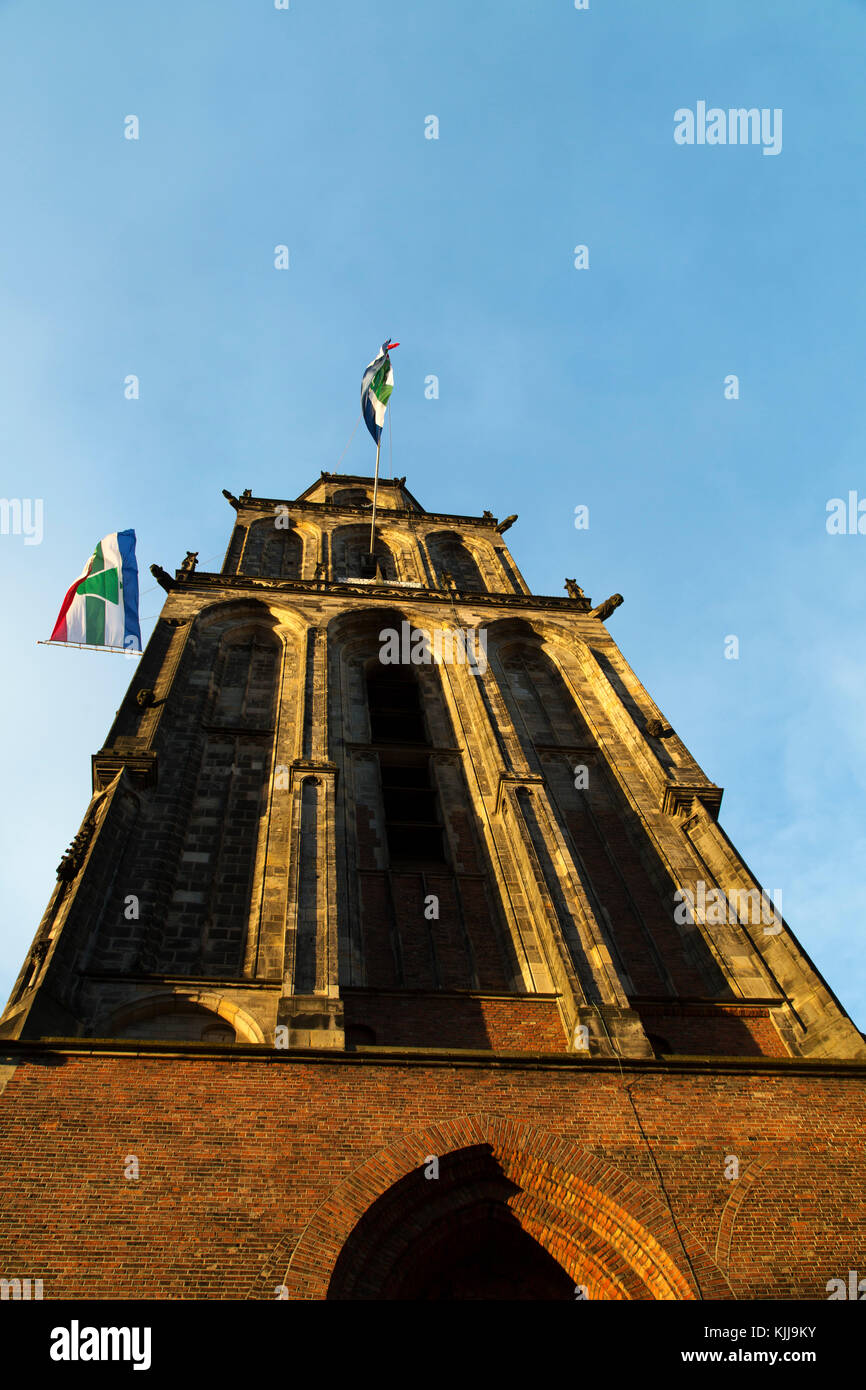 The tower of St Martin's Church in Groningen, the Netherlands. The 97 ...