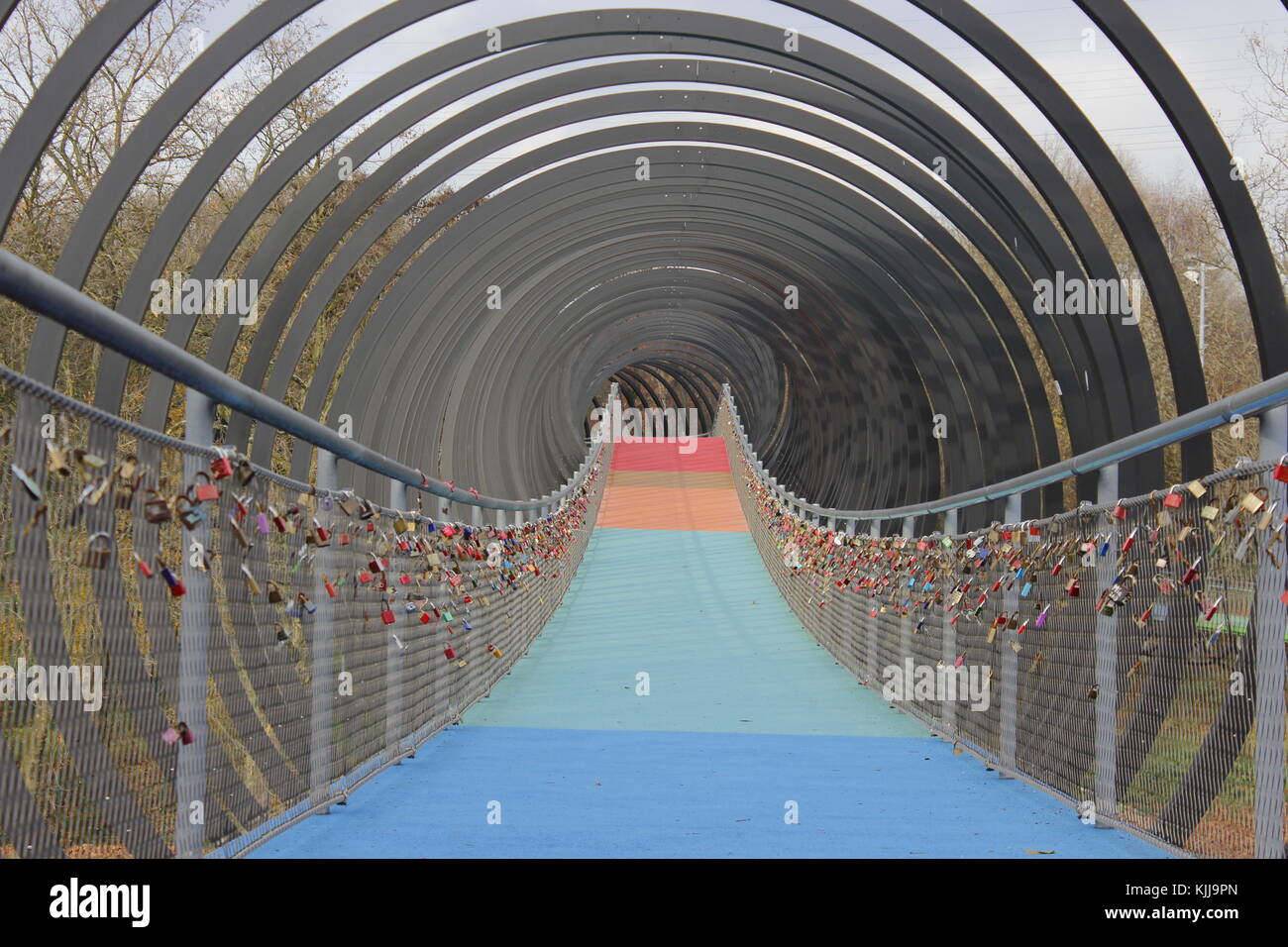 Colorful way Rainbow way in Schloss Oberhausen Castle Stock Photo - Alamy