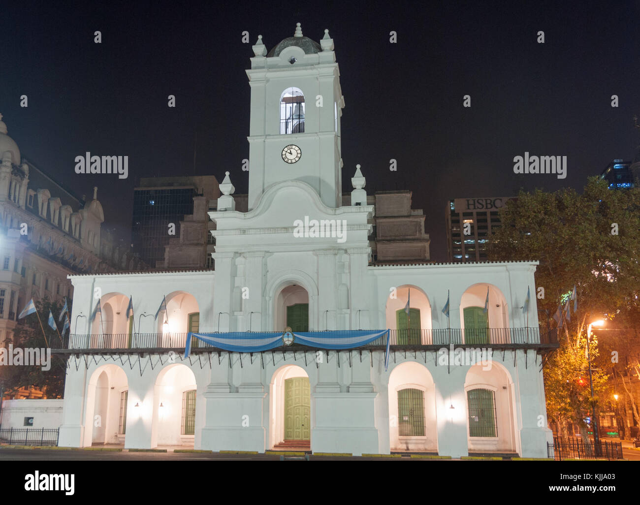 Cabildo, old colonial building in Plaza de Mayo, Buenos Aires ...