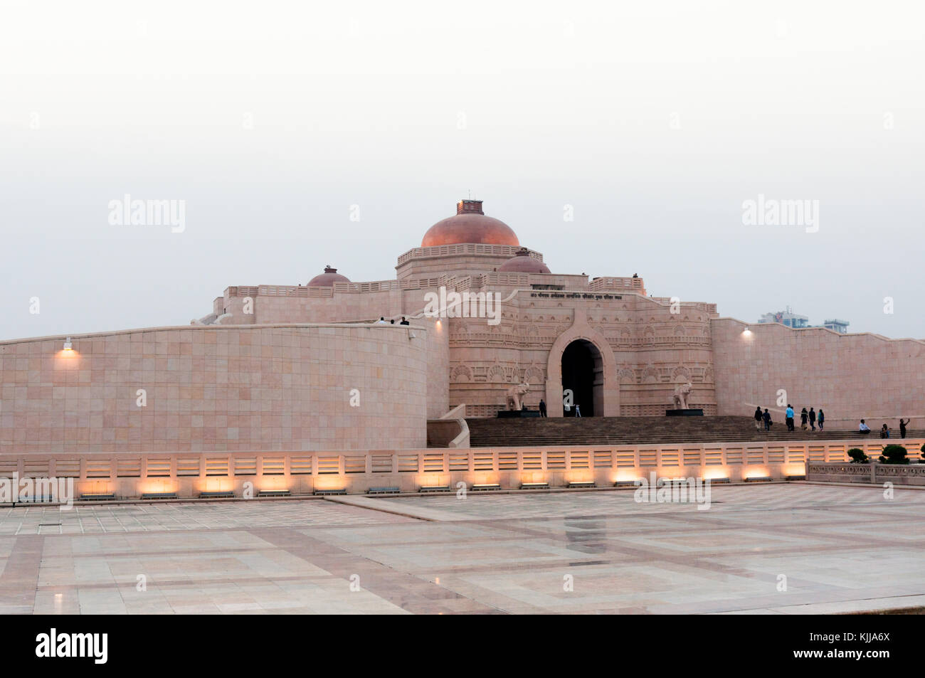 Central Stupa of Ambedkar park at dusk with lights Stock Photo - Alamy