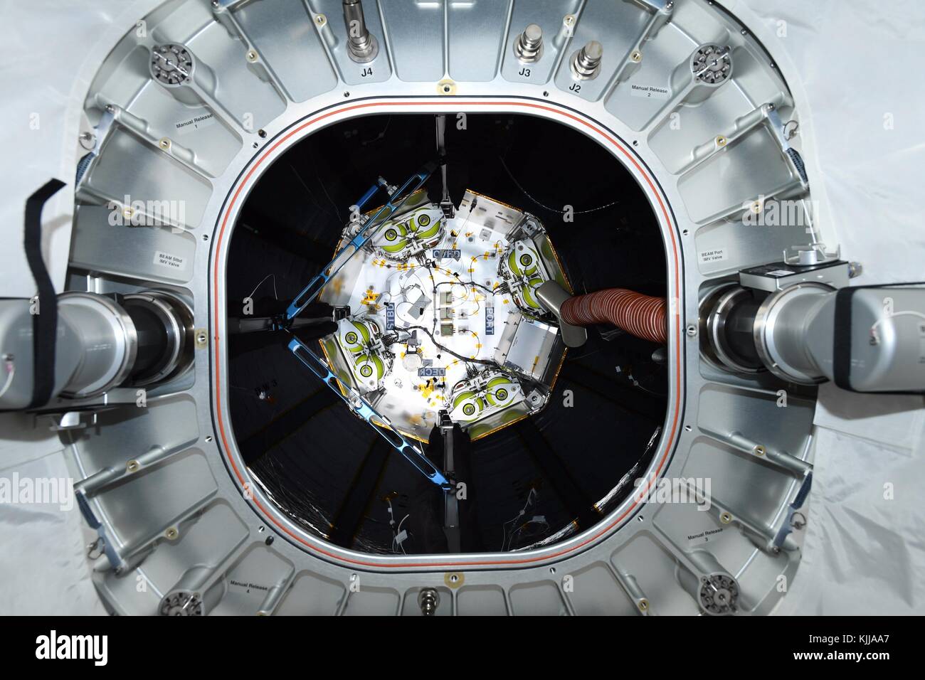 View from the International Space Station into the Beam module attached ...