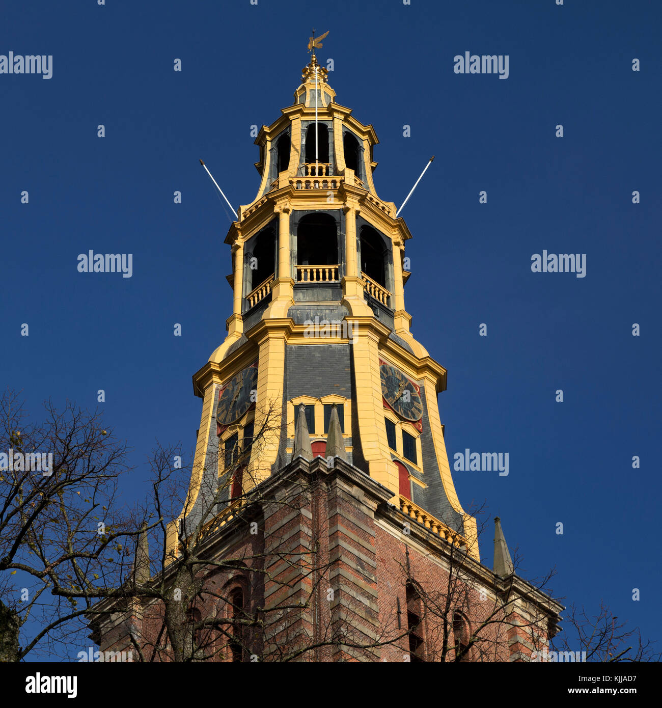 The tower of the A Church (A-Kerk) Groningen, the Netherlands ...