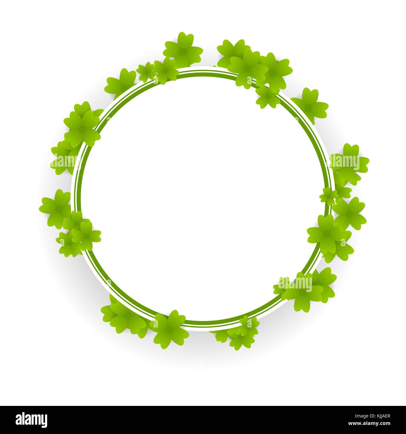 Green four leaf clover border Cut Out Stock Images & Pictures - Alamy