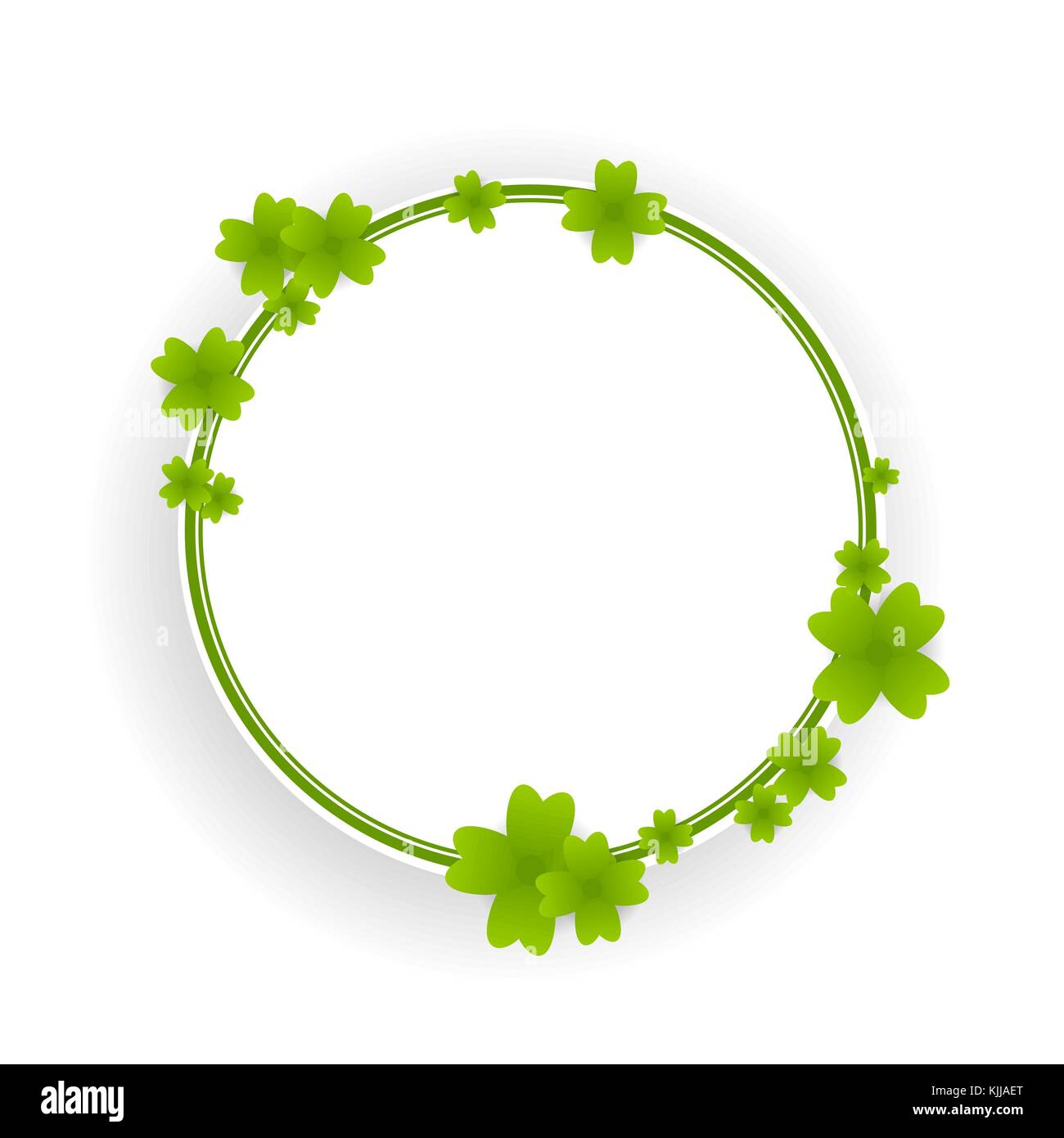 Green clover circle banner hi-res stock photography and images - Alamy