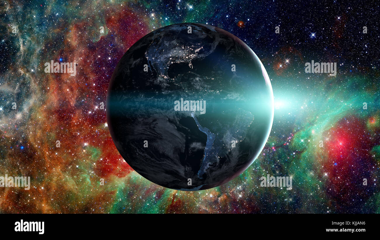 Planet Earth from the space. Elements of this image furnished by NASA ...