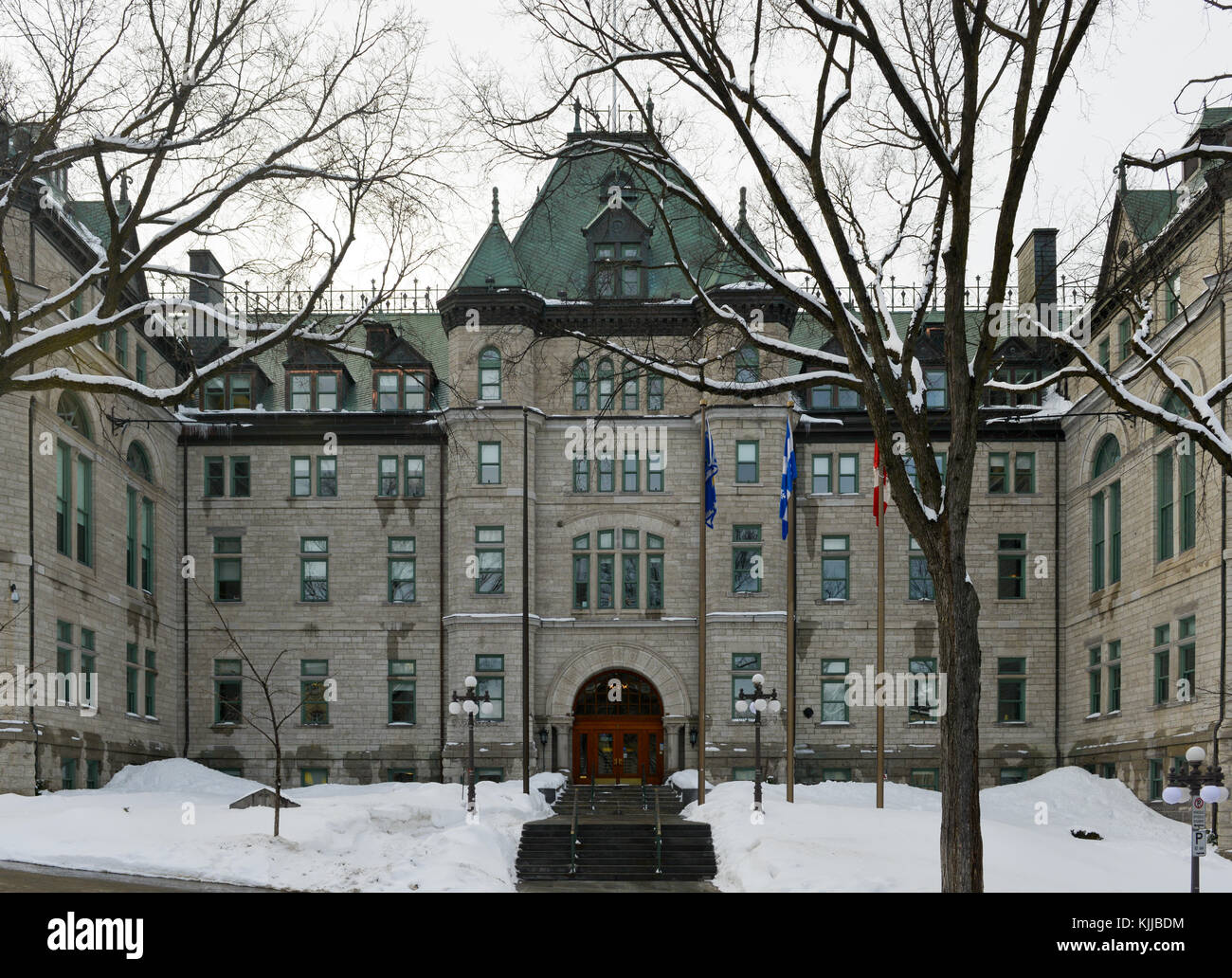 City Hall of Quebec City The Hotel de Ville (City Hall) in the winter ...