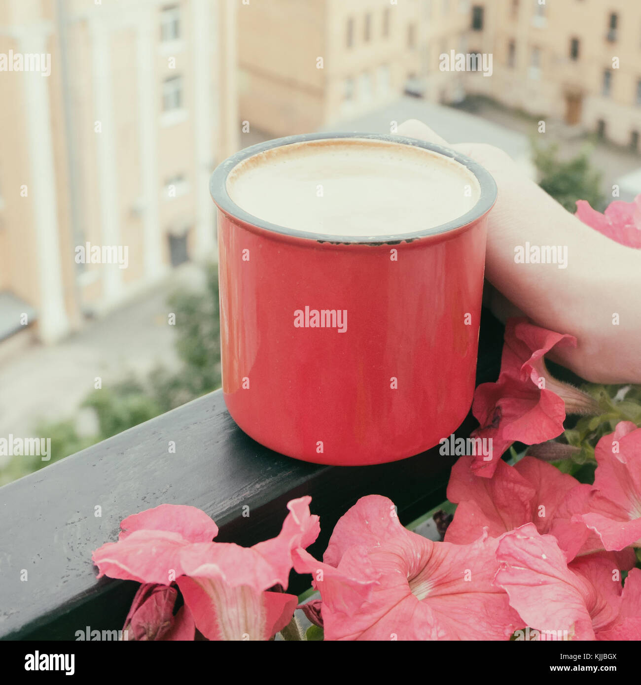 Coffee on balcony hi-res stock photography and images - Alamy