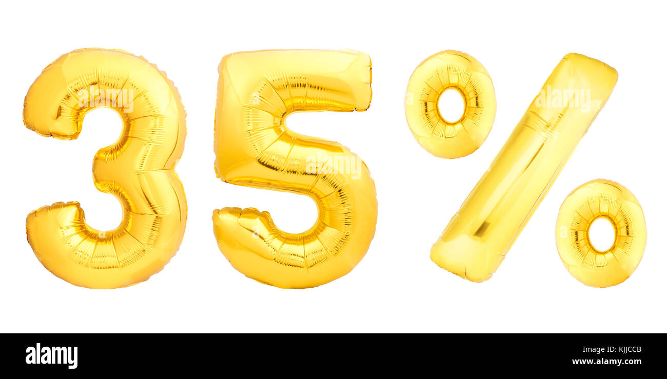Golden thirty five 35 percent Stock Photo - Alamy