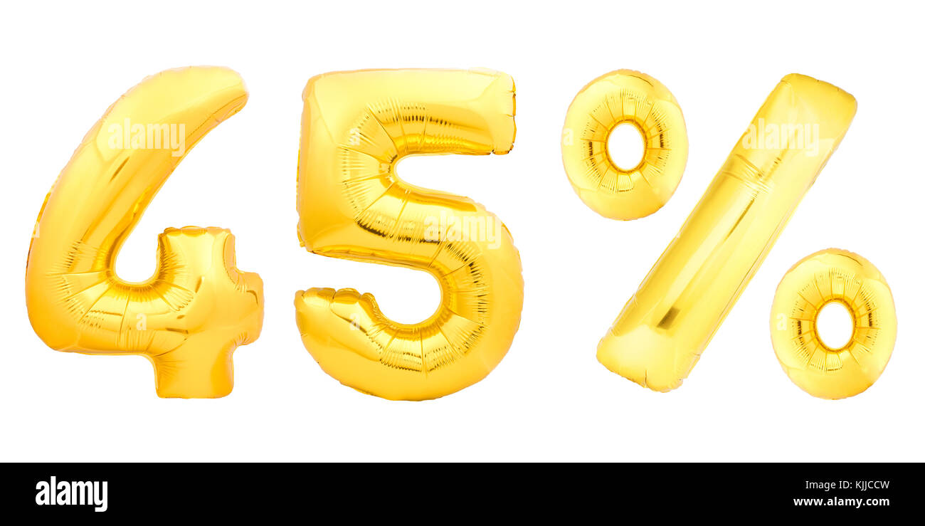 Golden forty five 45 percent Stock Photo - Alamy