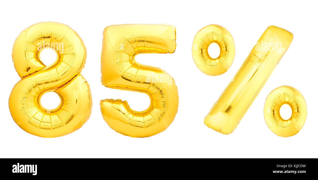 Golden eighty five 85 percent Stock Photo - Alamy