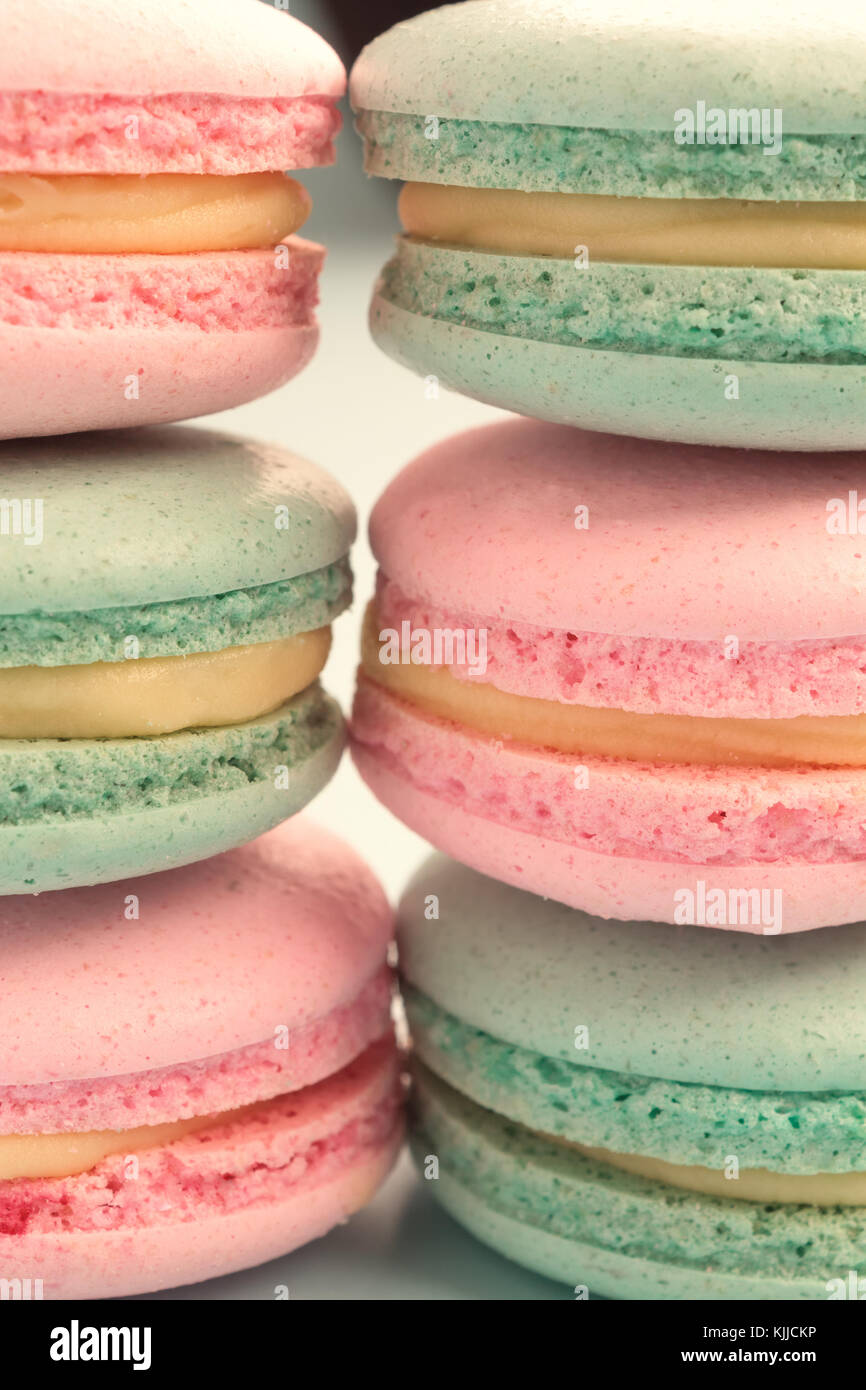 Stack of colorful macaroons Stock Photo - Alamy