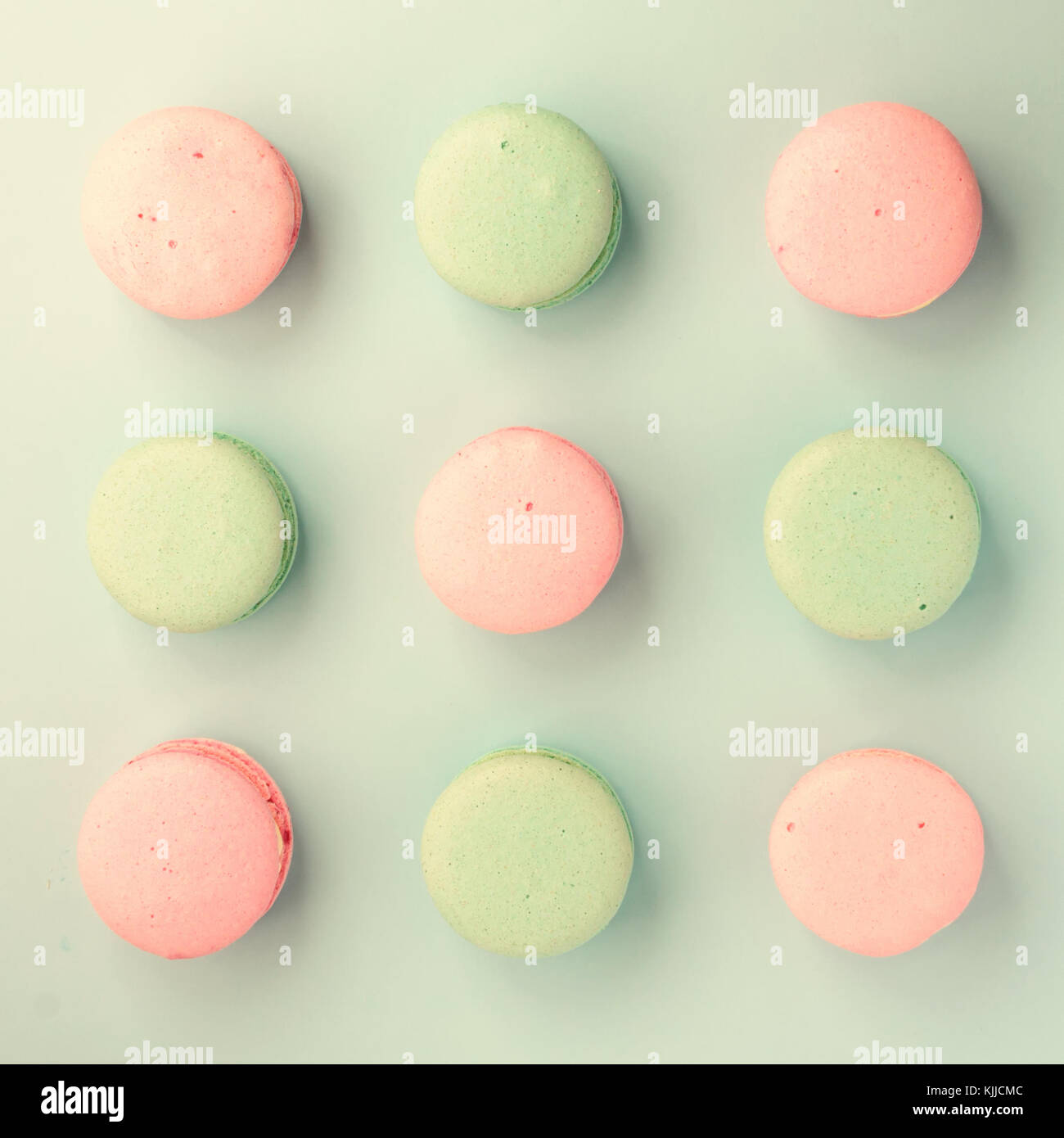 Top view of colorful macaroons Stock Photo - Alamy