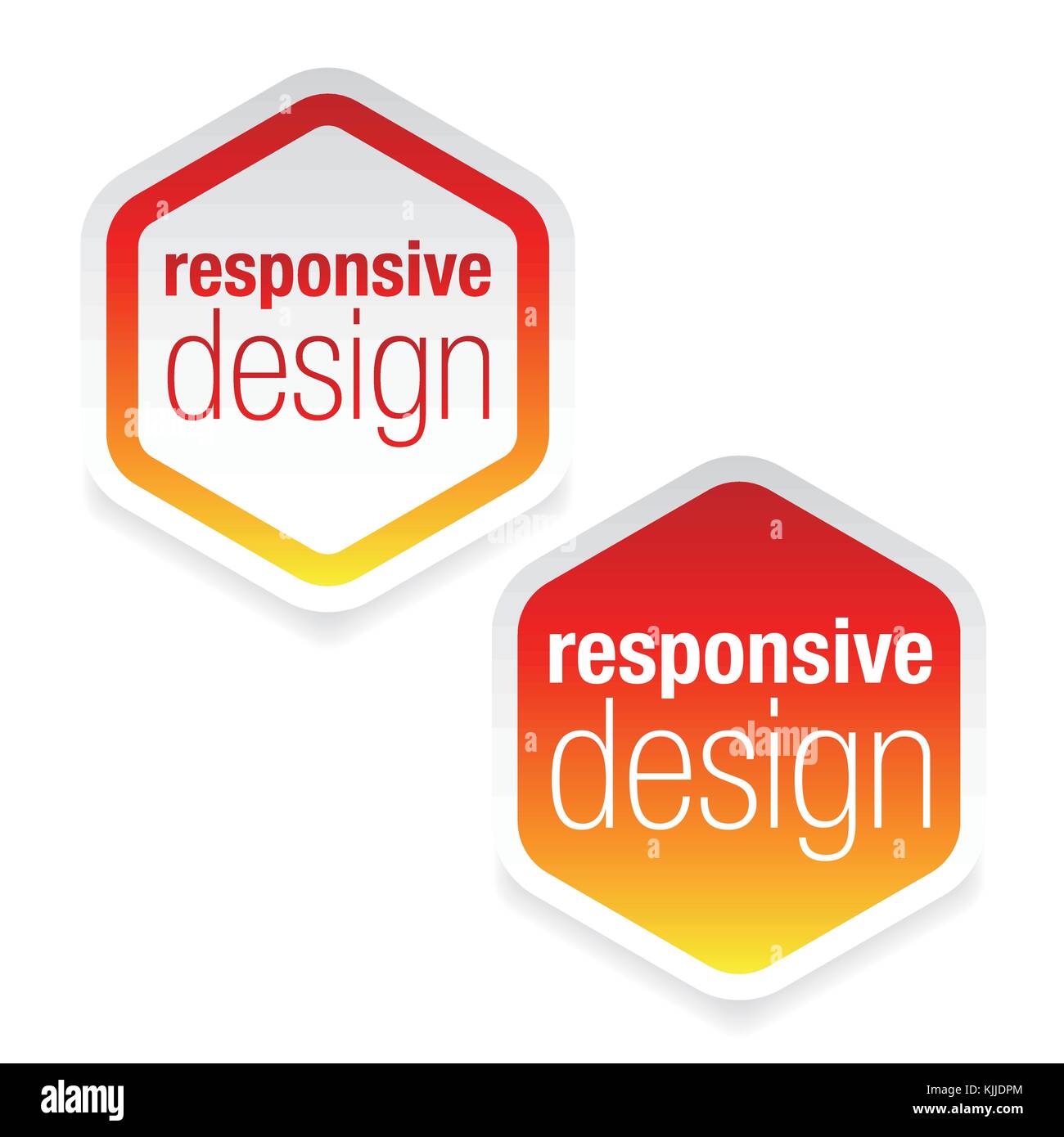 Responsive design sign label vector Stock Vector Image & Art - Alamy