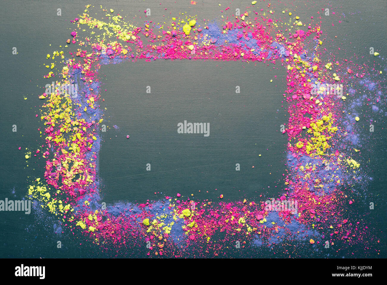 Colorful Indian Holi dyes frame Stock Photo - Alamy