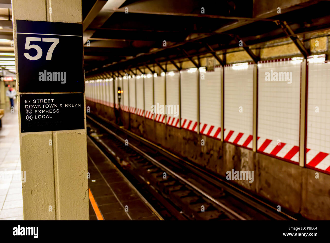 NEW YORK, NEW YORK - FEBRUARY 21, 2015: 57th Street MTA Subway Station ...