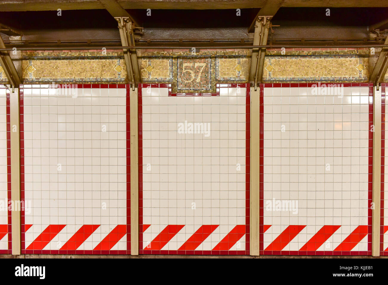 NEW YORK, NEW YORK - FEBRUARY 21, 2015: 57th Street MTA Subway Station ...