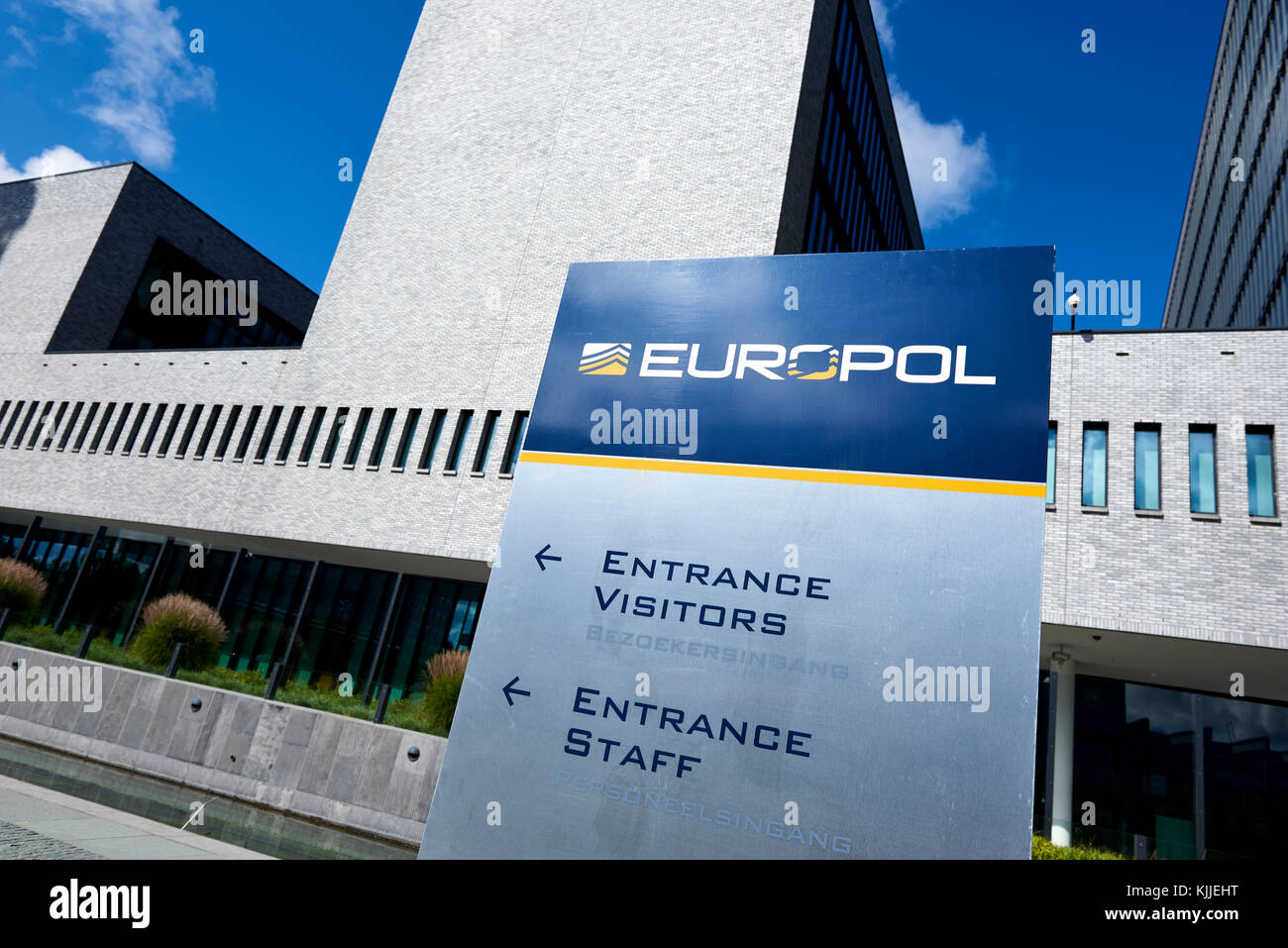 The office of Europol in The Hague, Netherlands. The law enforcement ...