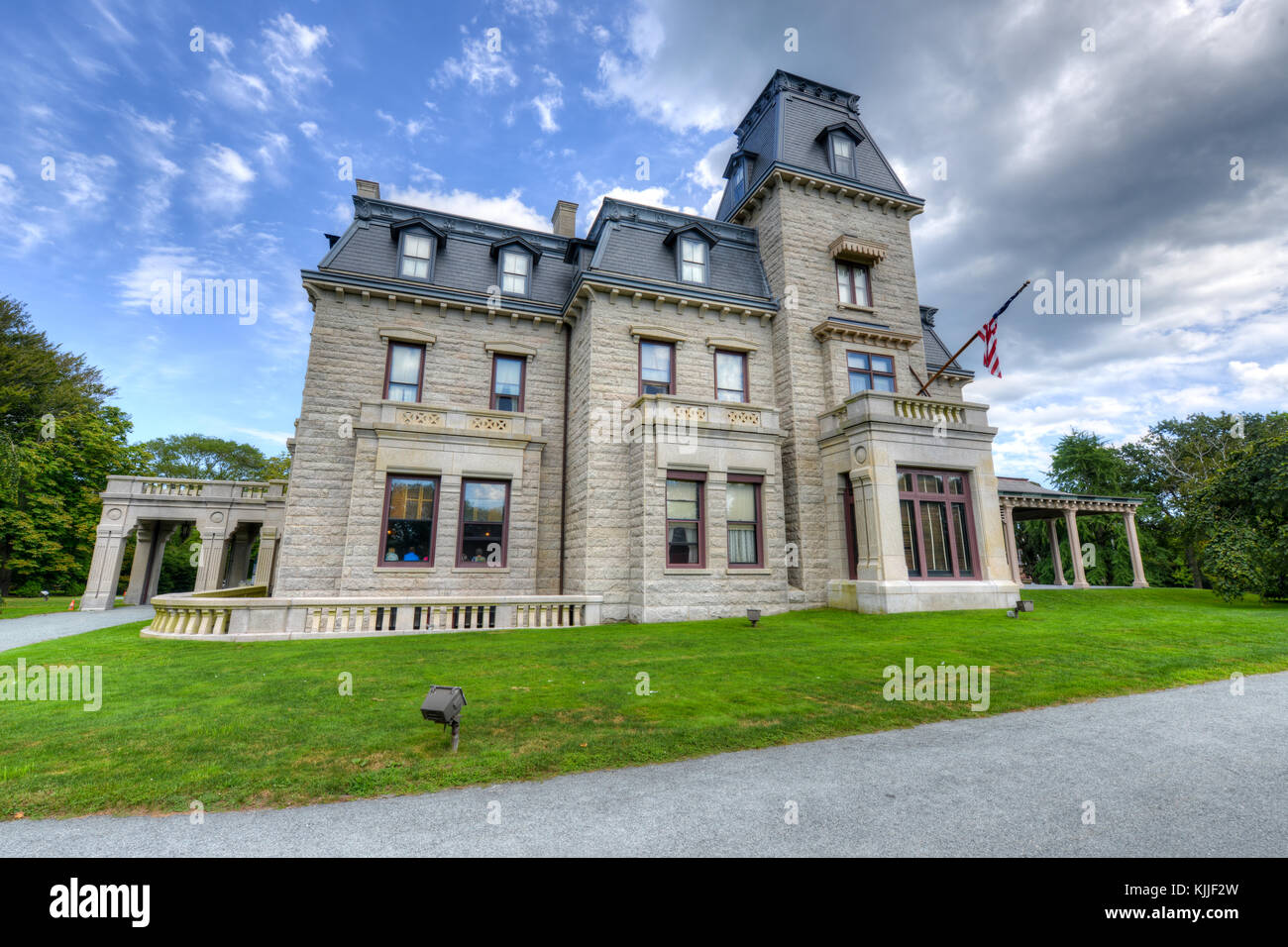 NEWPORT, RHODE ISLAND - AUGUST 1, 2013: Chateau-sur-Mer in Newport ...