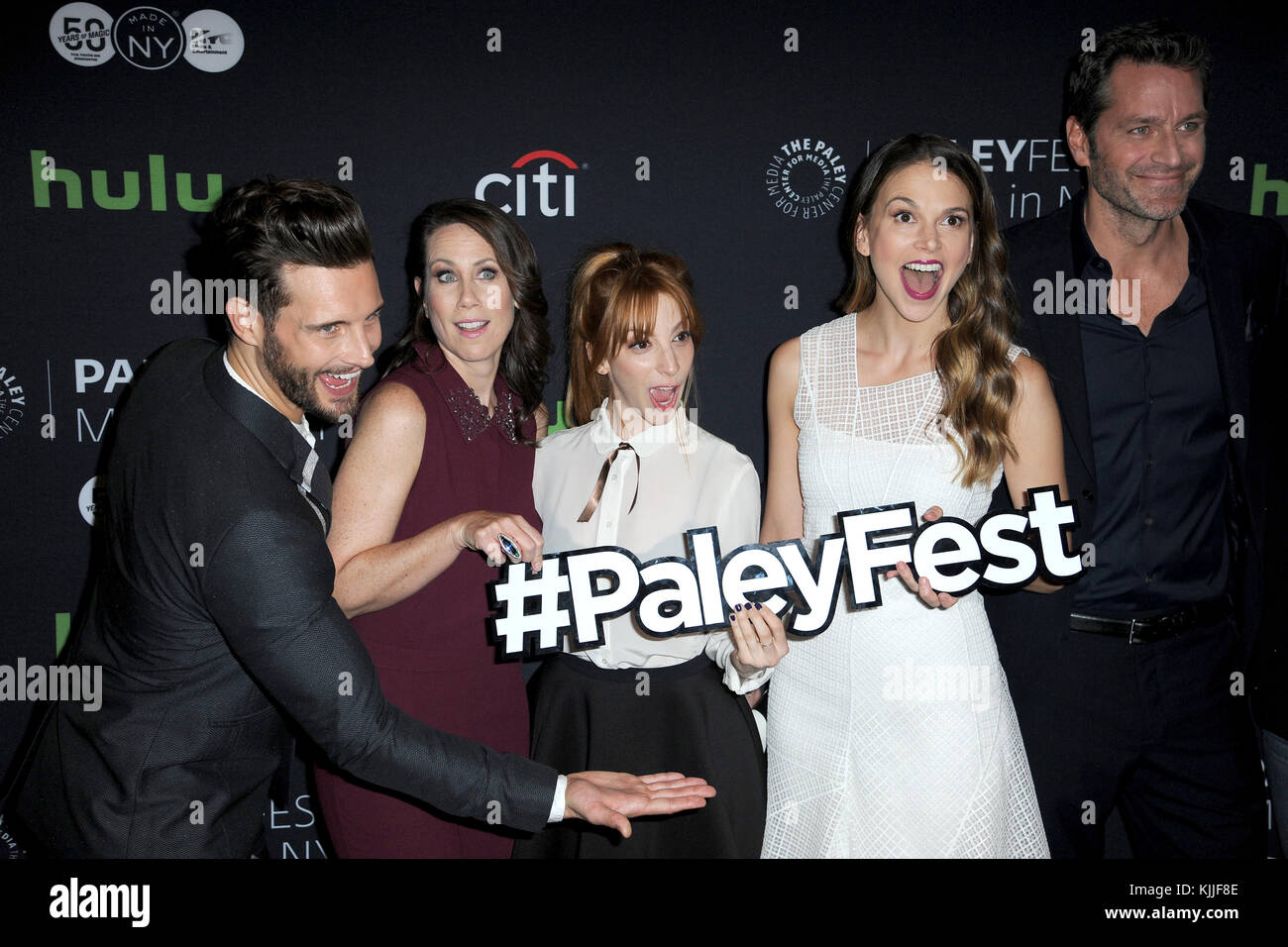 NEW YORK, NY - OCTOBER 10: Nico Tortorella, Miriam Shor, Molly Bernard ...