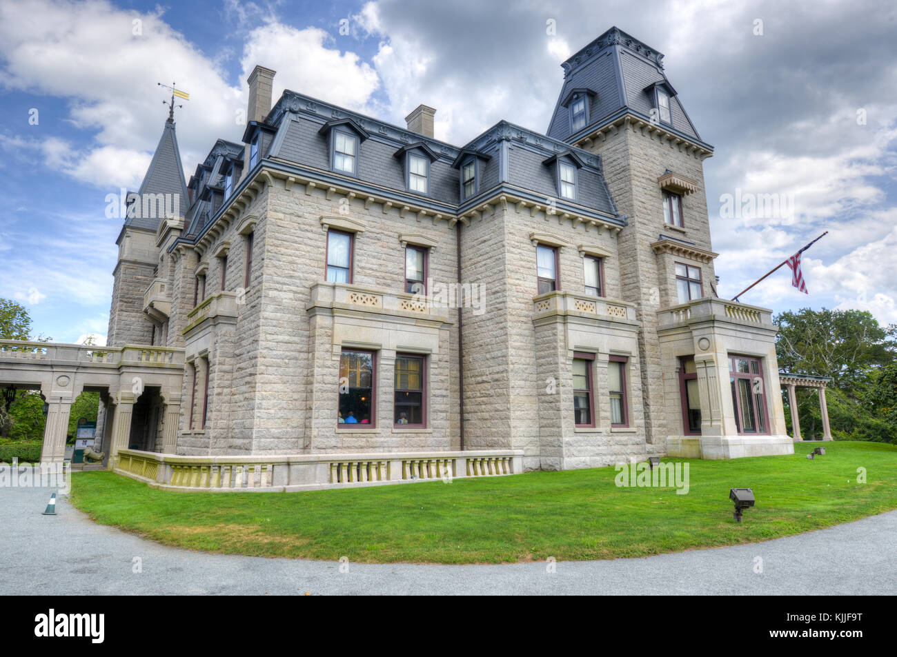 NEWPORT, RHODE ISLAND - AUGUST 1, 2013: Chateau-sur-Mer in Newport ...