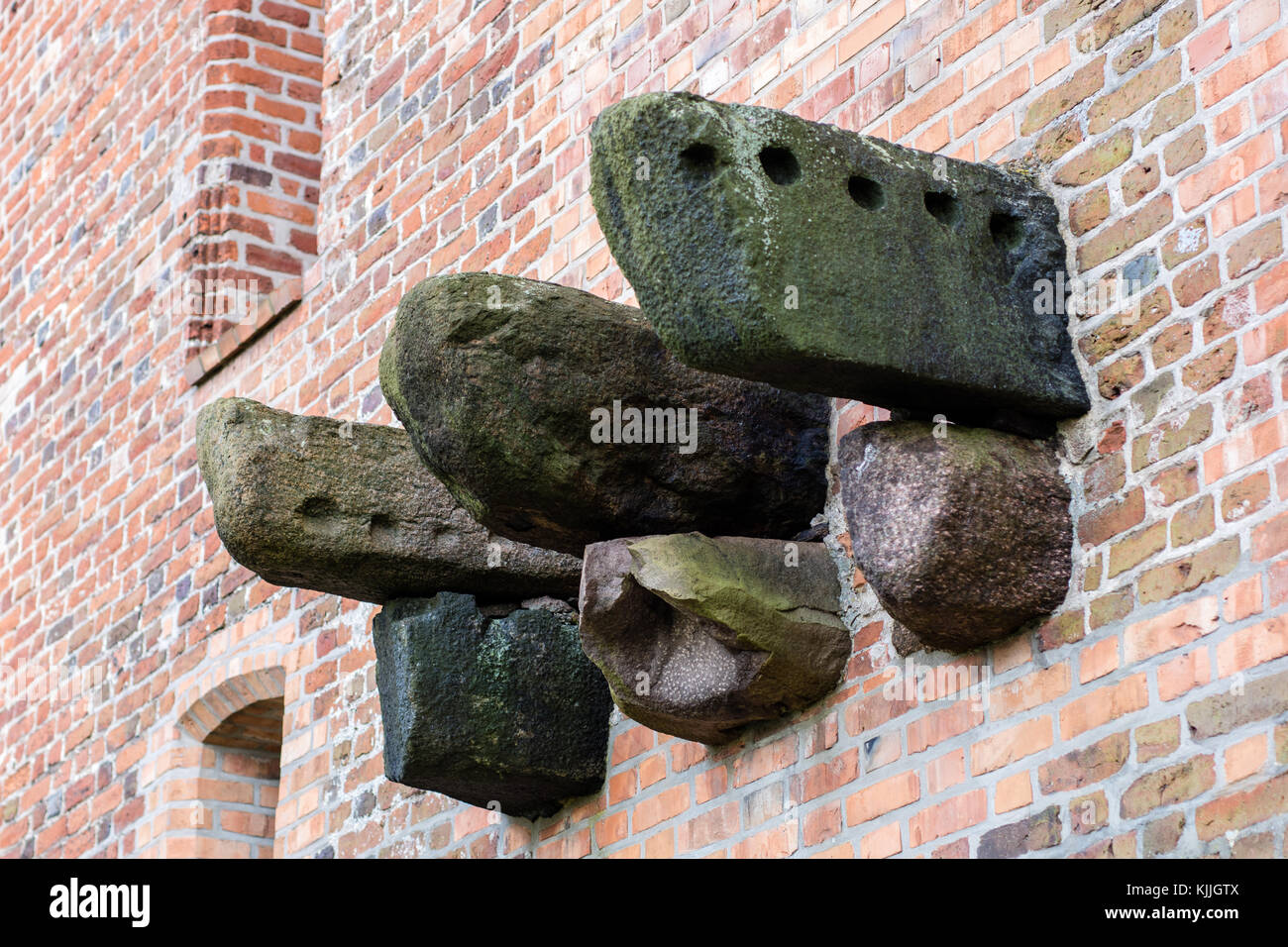 Stone reinforcement, remnants of construction in the Teutonic castle ...