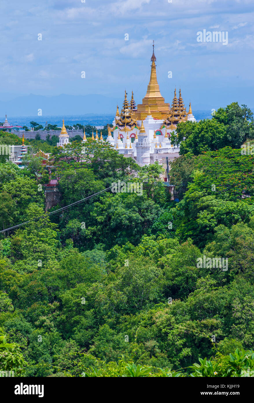 Sagaing hill Pagoda in Myanmar Stock Photo - Alamy