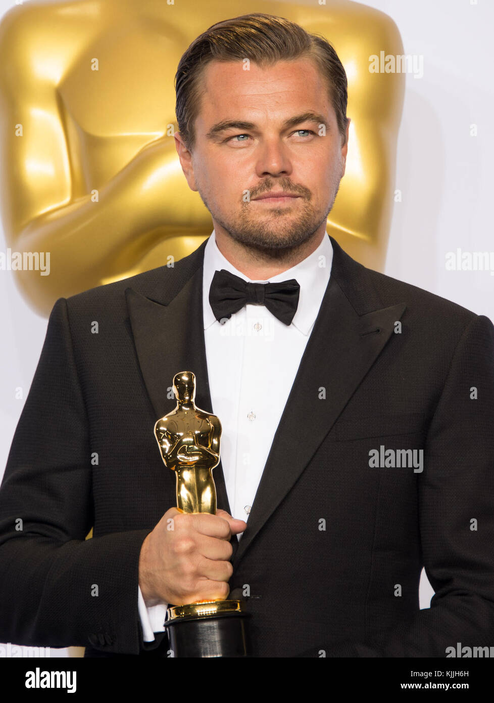 HOLLYWOOD, CA - FEBRUARY 28: Leonardo DiCaprio in the press room during ...