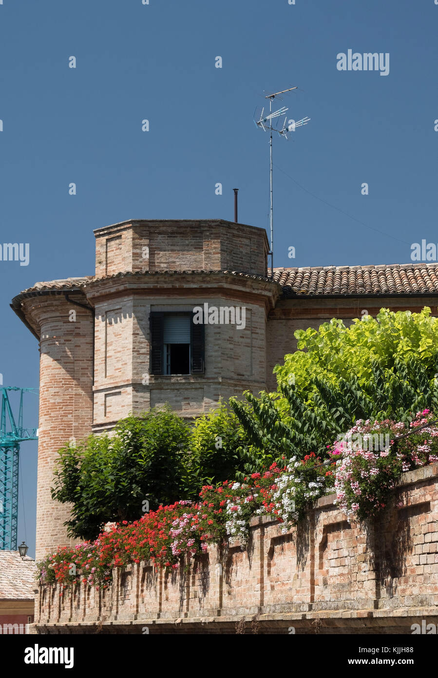 Recanati (Ancona, Marches, Italy): typical buildings of the historic ...