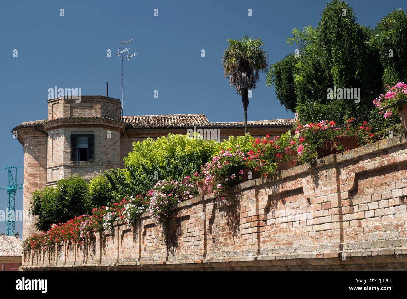 Recanati (Ancona, Marches, Italy): typical buildings of the historic ...