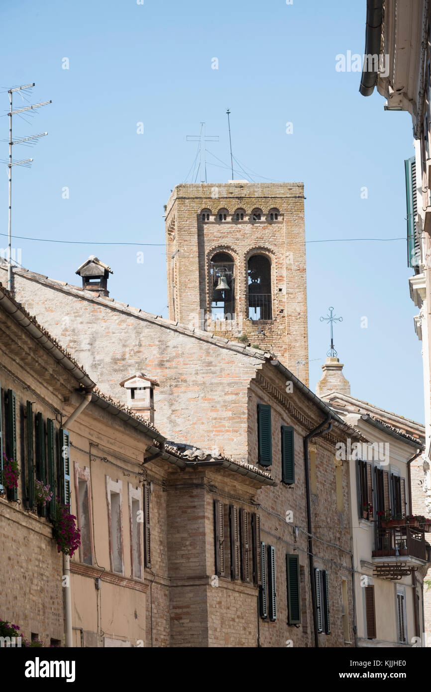 Recanati (Macerata, Marches, Italy): typical buildings of the historic ...