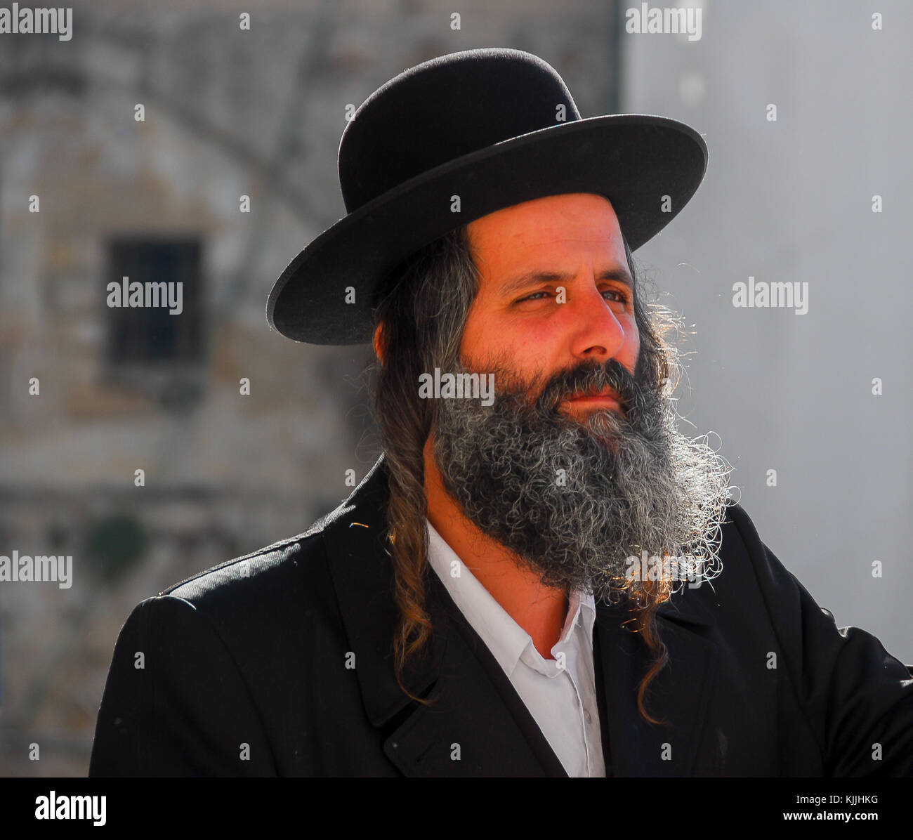 JERUSALEM -JANUARY 18, 2007: Orthodox Jewish Man by the Western Wall in ...